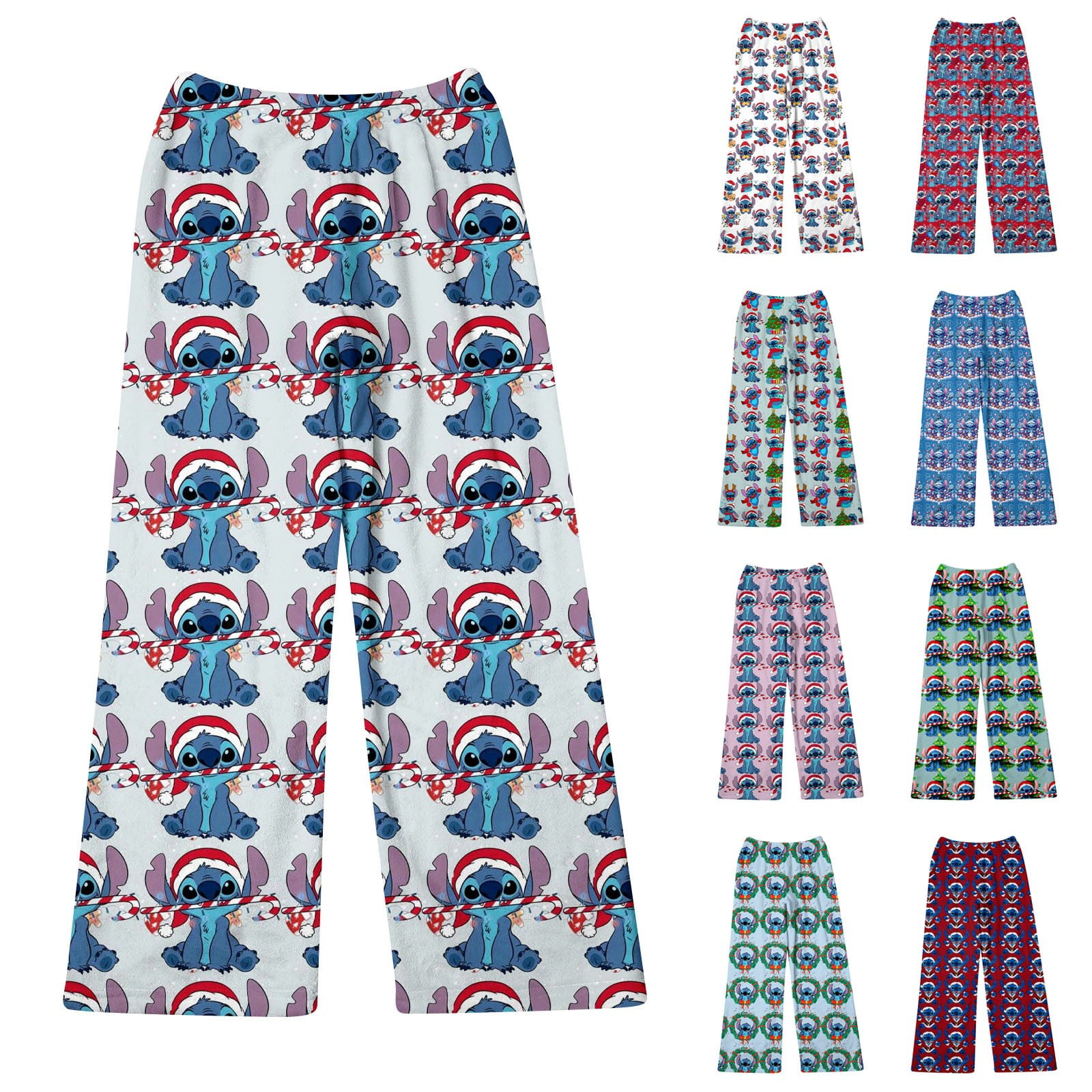 Stitch Kids Pajama Pants, Kid's Stitch Printed Pajama Pants, Comfy ...