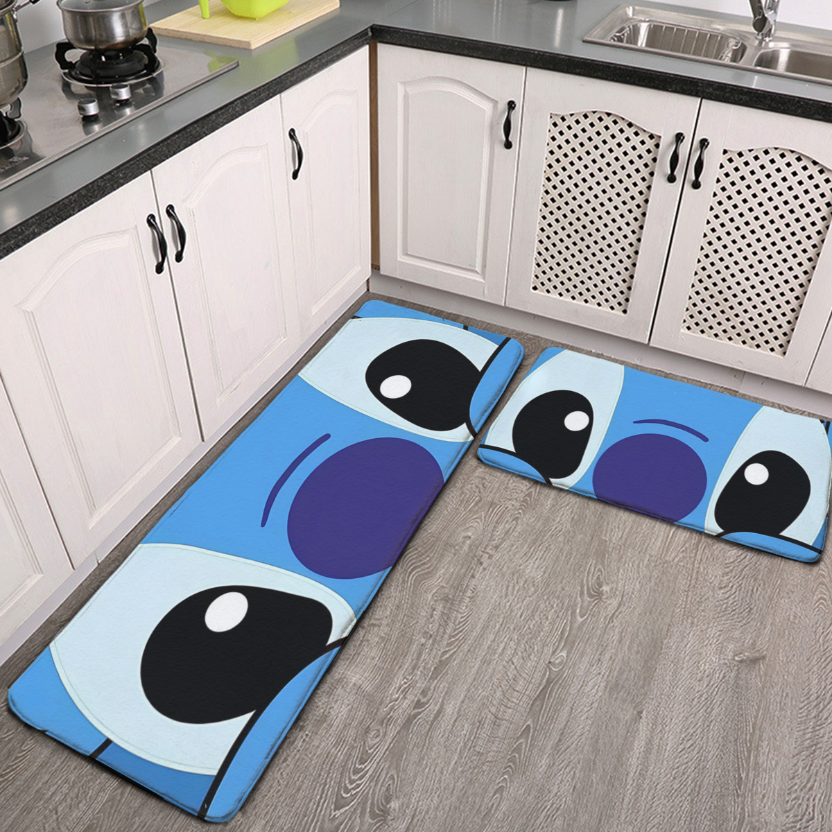 Stitch Kitchen Mat, 2-Piece Kitchen Rug, Anti-Fatigue Kitchen Floor Mat ...