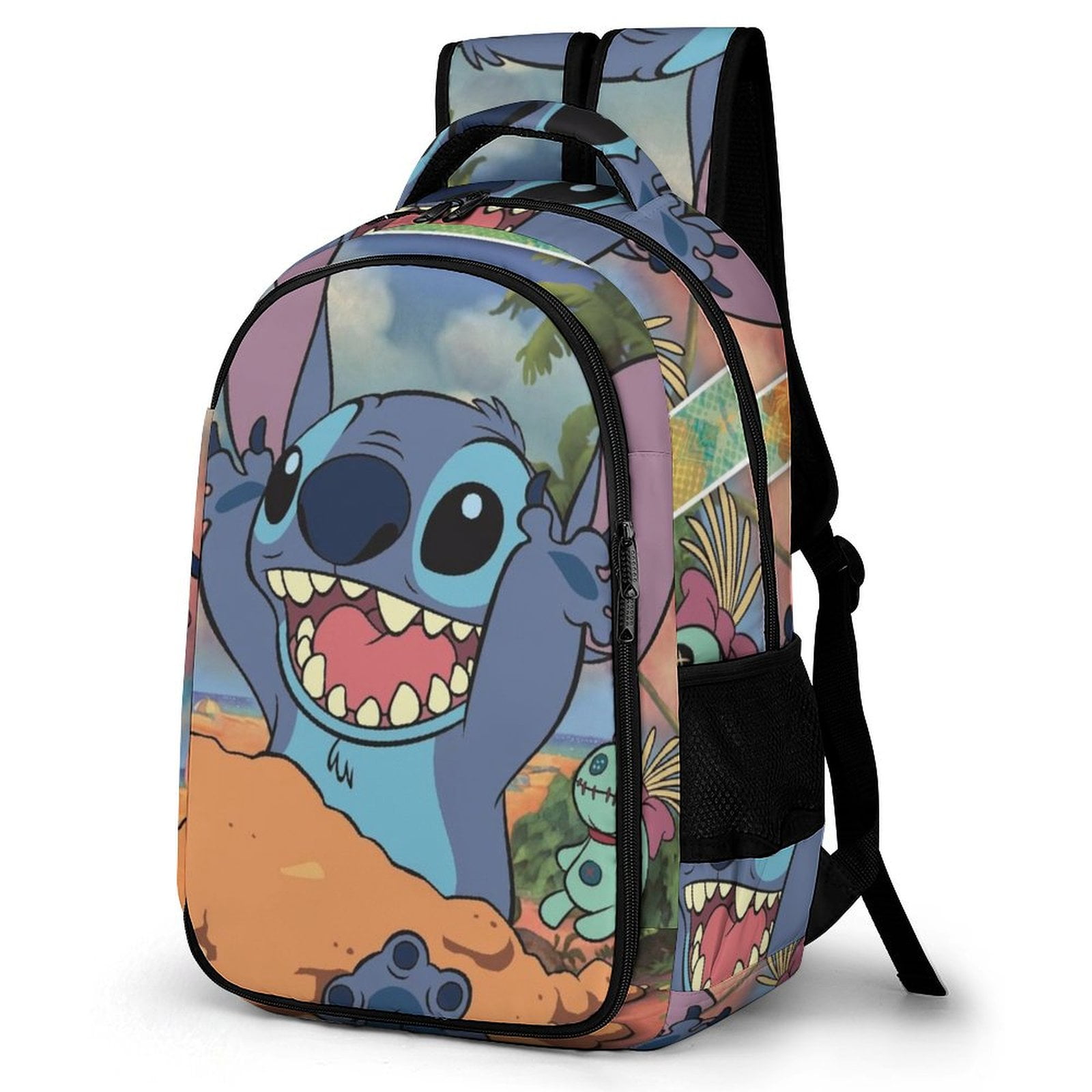 Stitch Laptop Backpack Refrigerator Pocket School Bag College Backpacks Travel Large Bookbags ...
