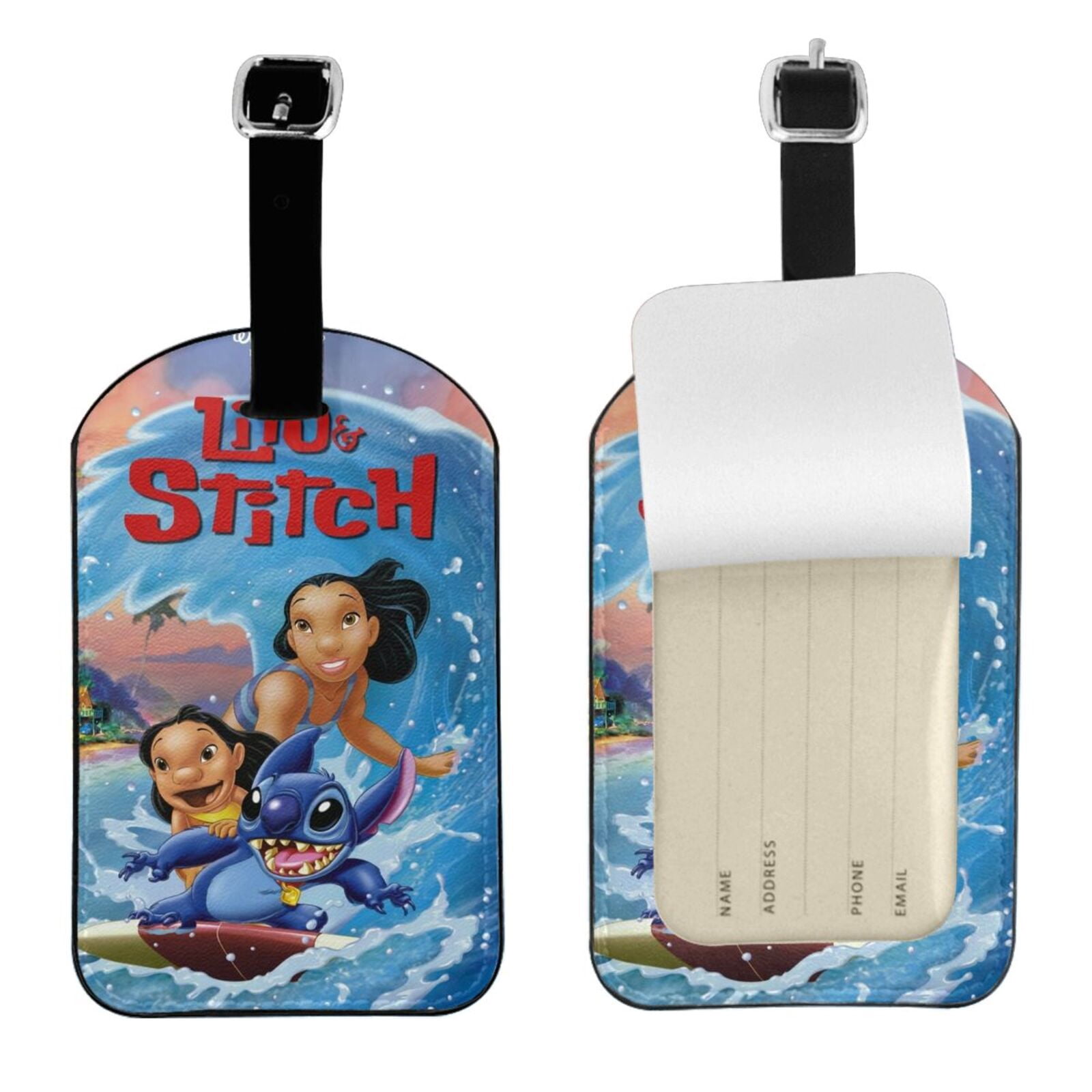 Stitch Leather luggage tags hang tags suitcases office work plates ...
