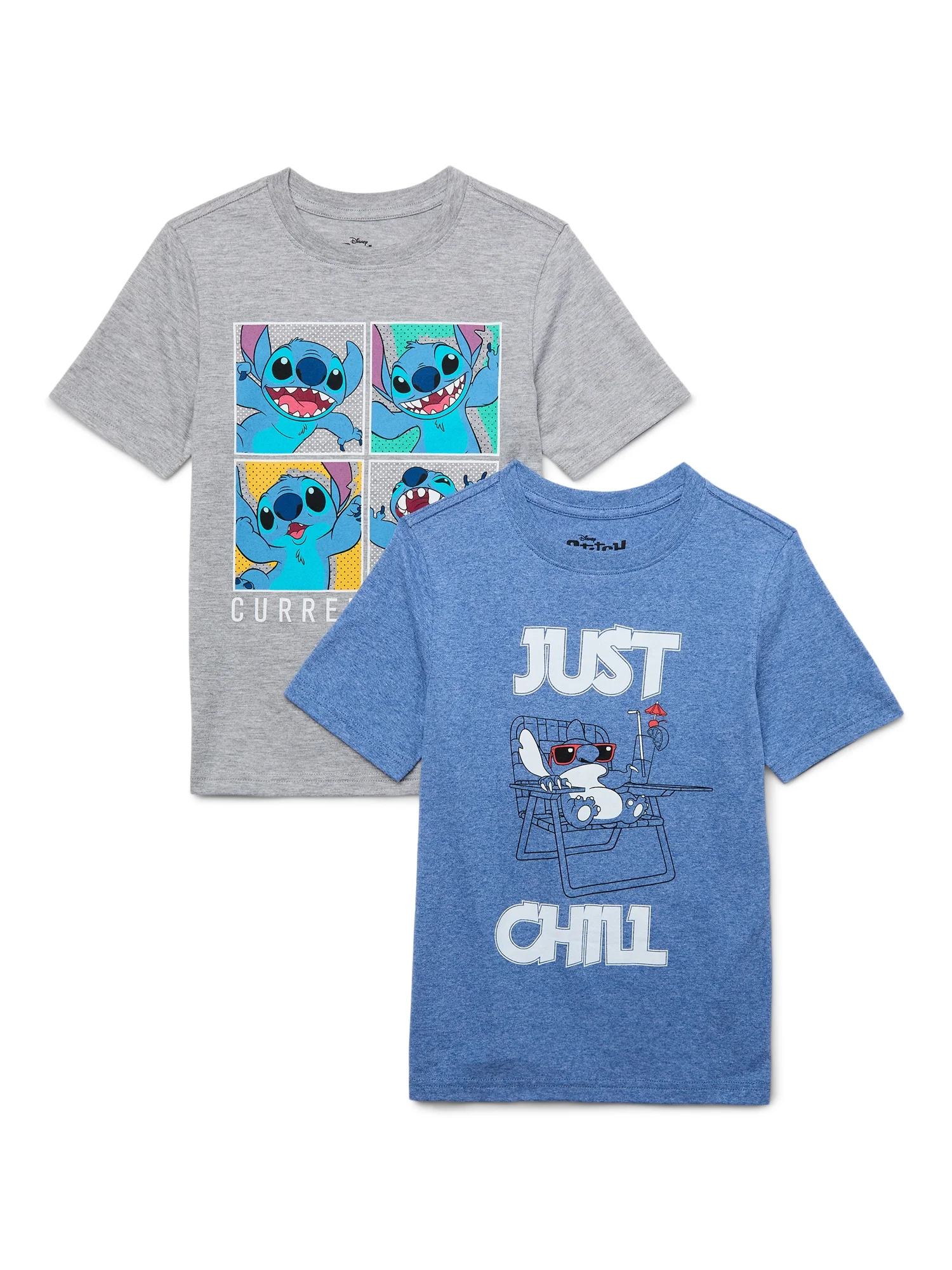 Stitch Little Boys and Big Boys 2-pack Graphic Tees with Short Sleeves ...