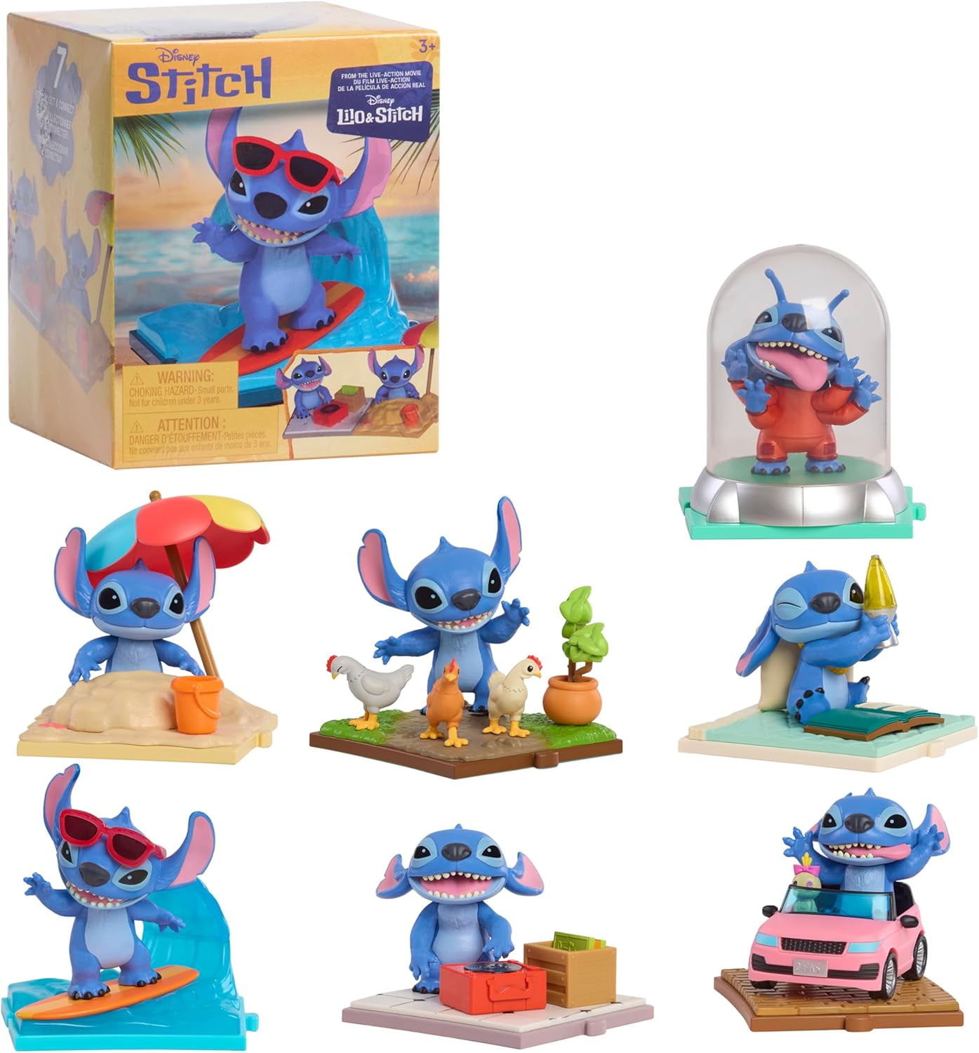 Stitch Live-Action Movie Time 3-inch Collectible Figures, Inspired New ...
