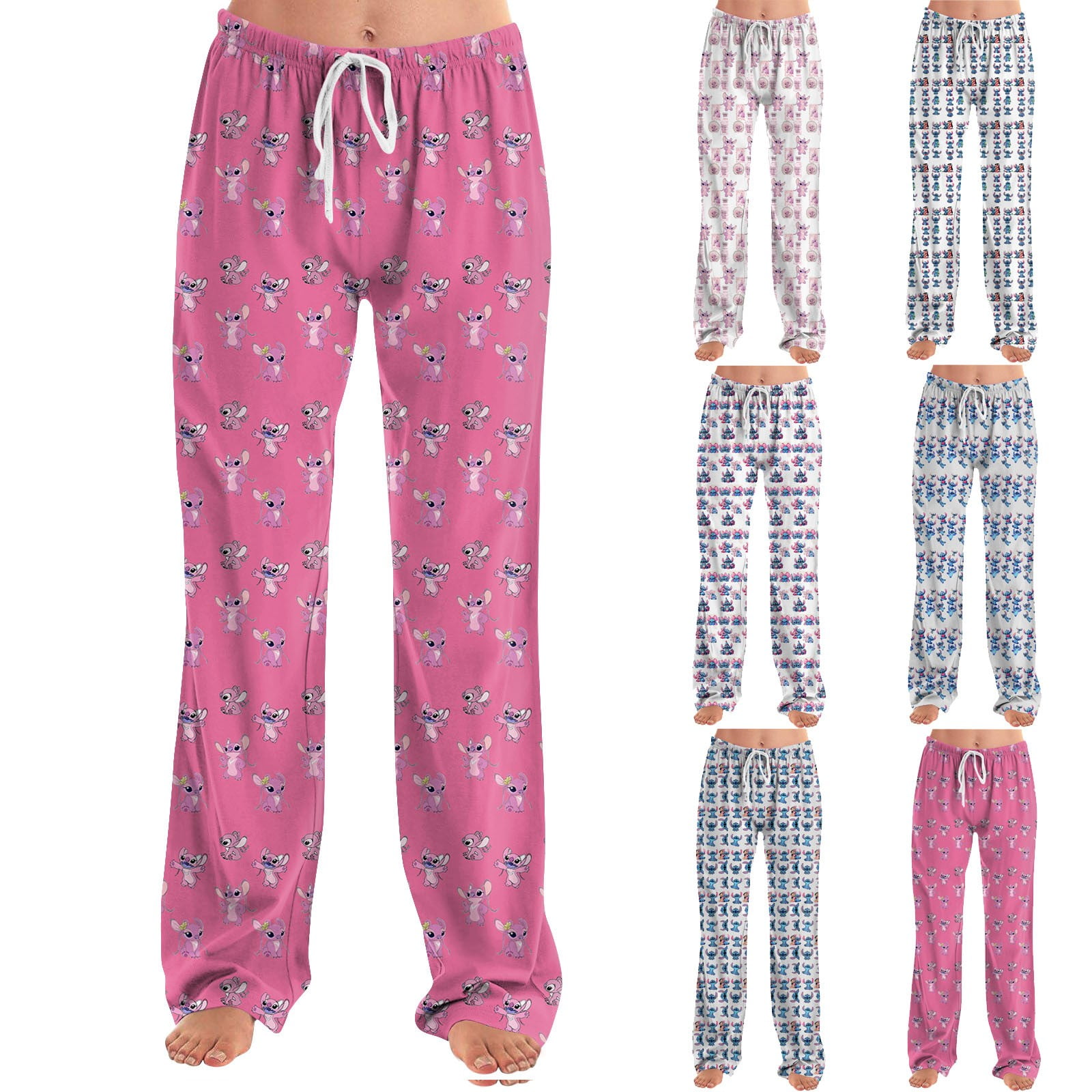 Stitch Lounge Pants Pajama Bottoms All Over Print Cotton-* Mini ...