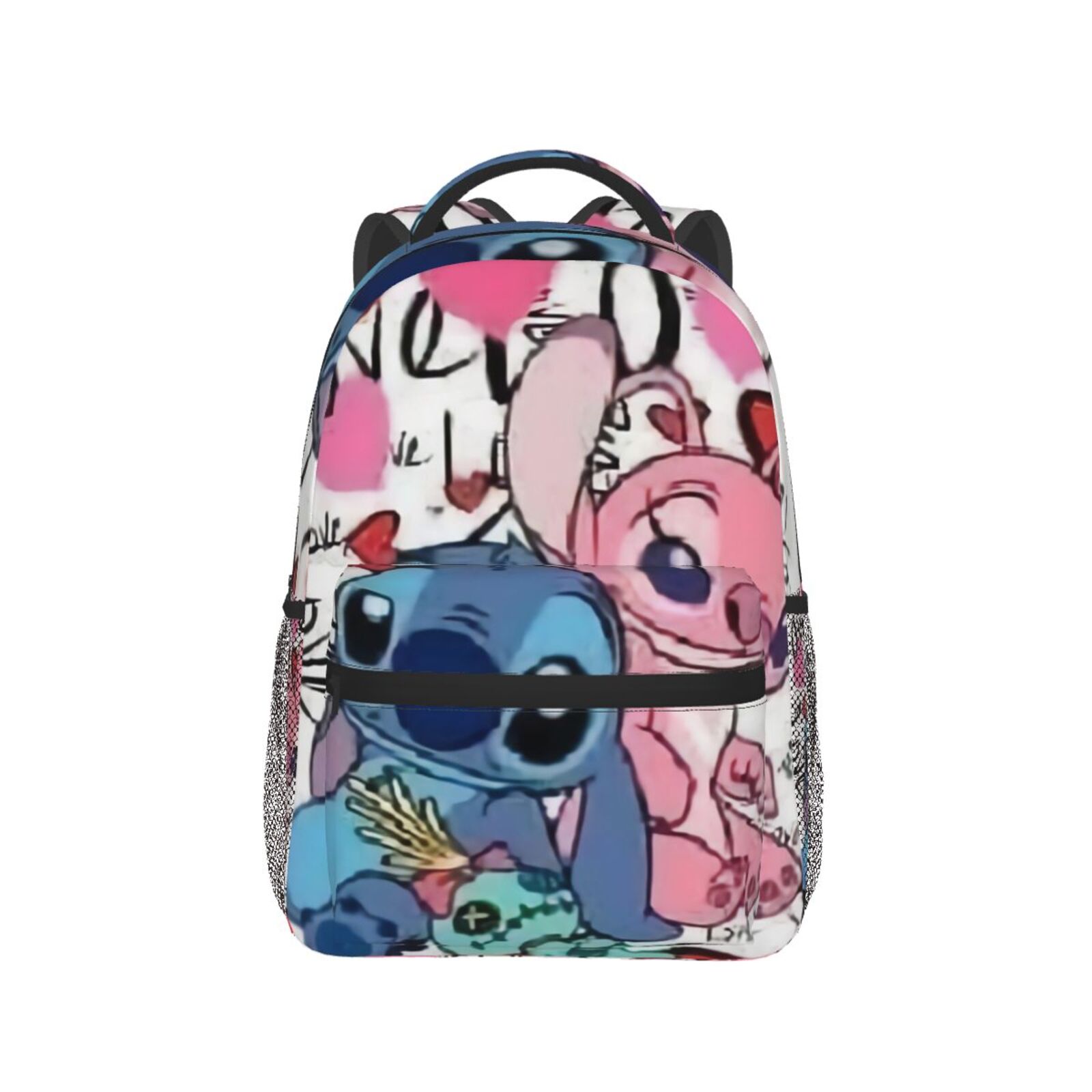 Stitch Love Backpack,Polyester Travel Backpack for Women Men Durable ...