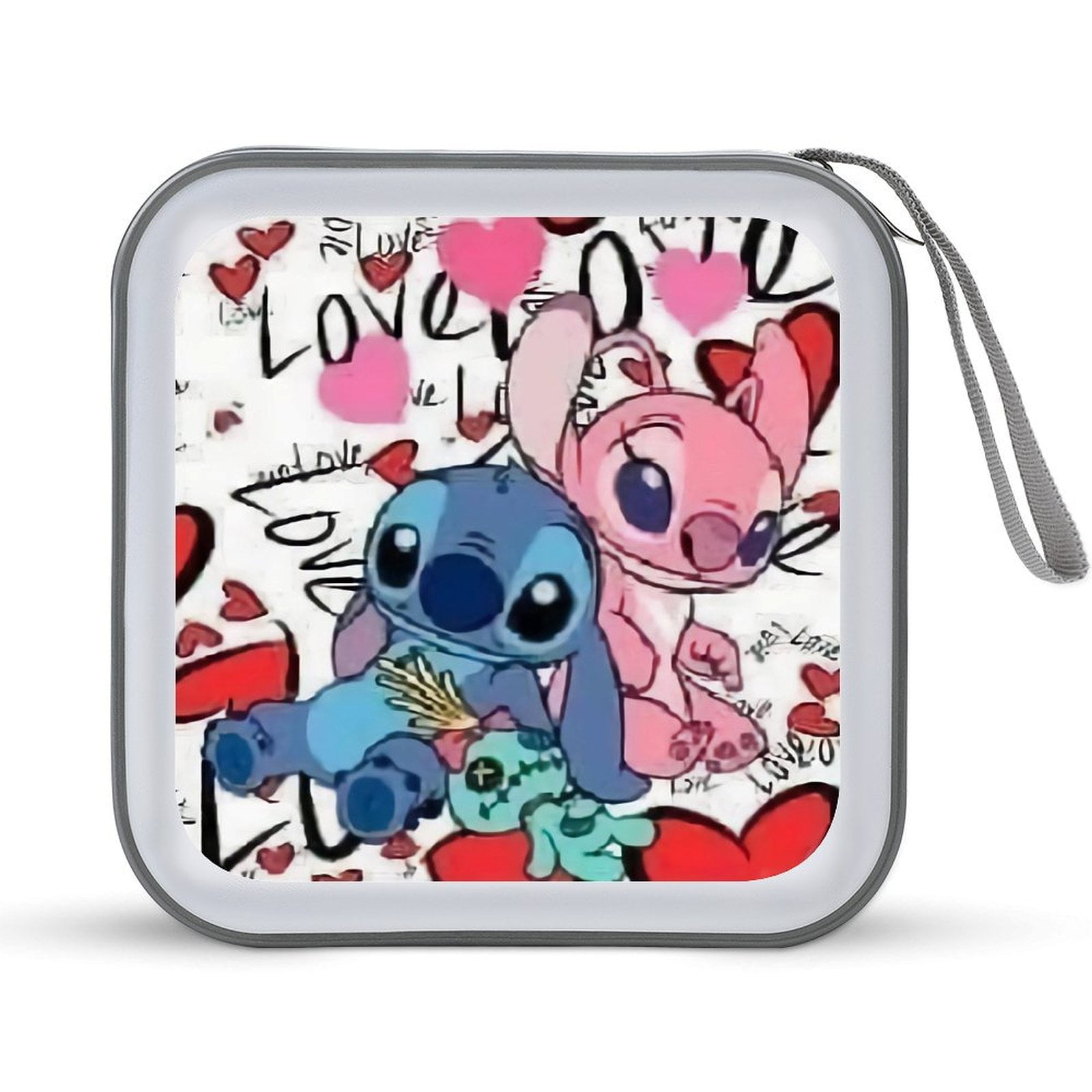 Stitch Love58 CD Case, 40 Capacity VCD/DVD Case Holders Wallet Hard ...