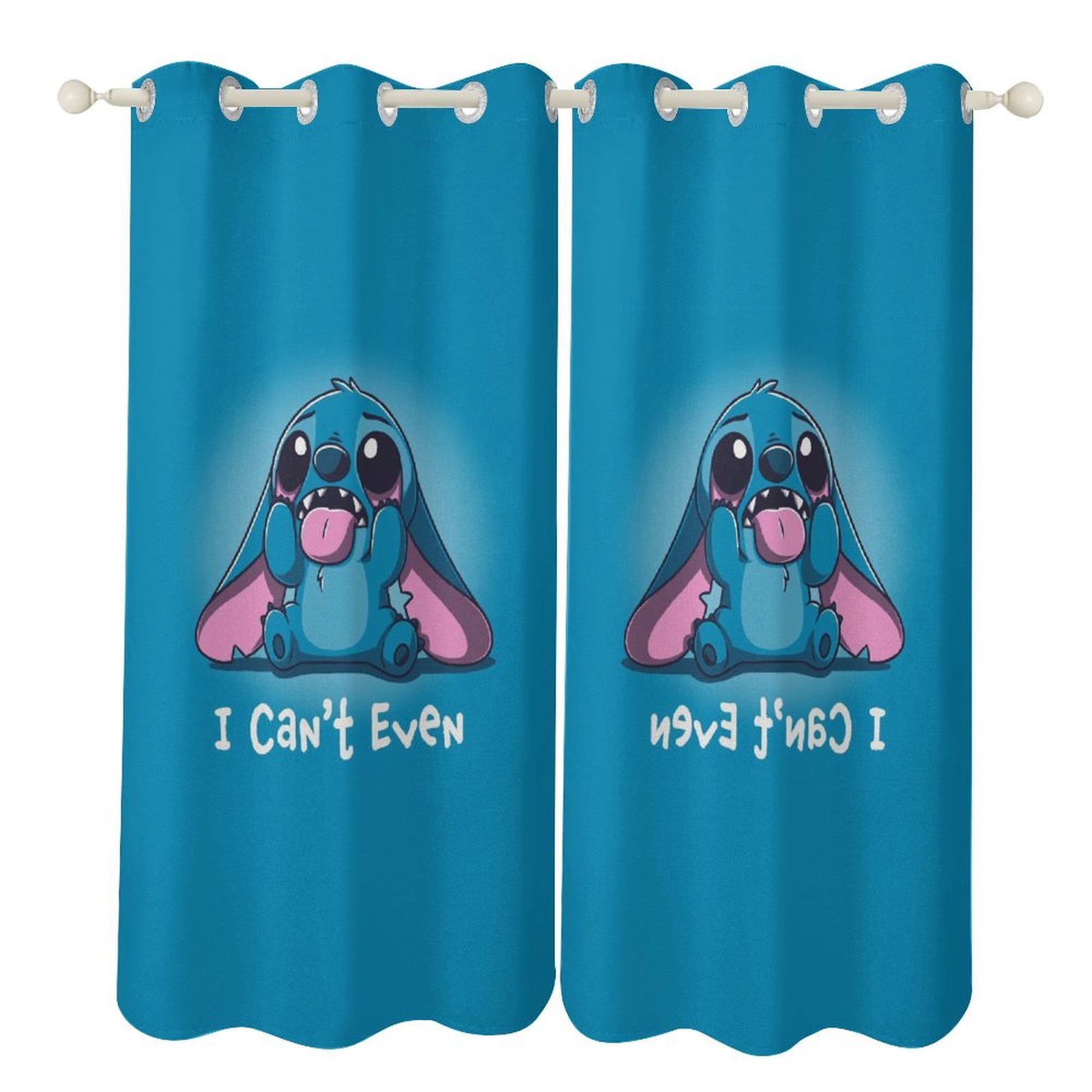 Stitch Making Faces Curtains 84 Inch,Blackout Curtains,Cartoon Curtains ...