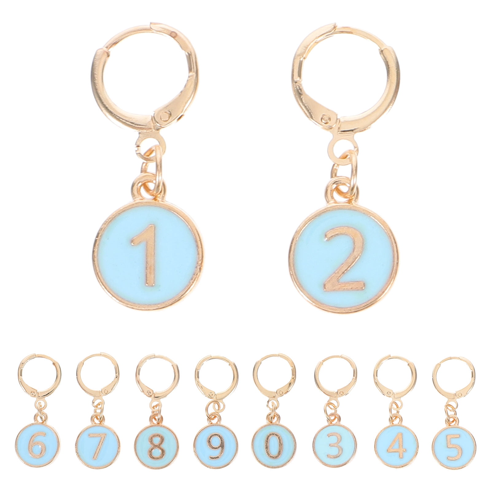 Raindrops 1 Set Of Alloy Knitting Row Counter Numbered Stitch Markers ...