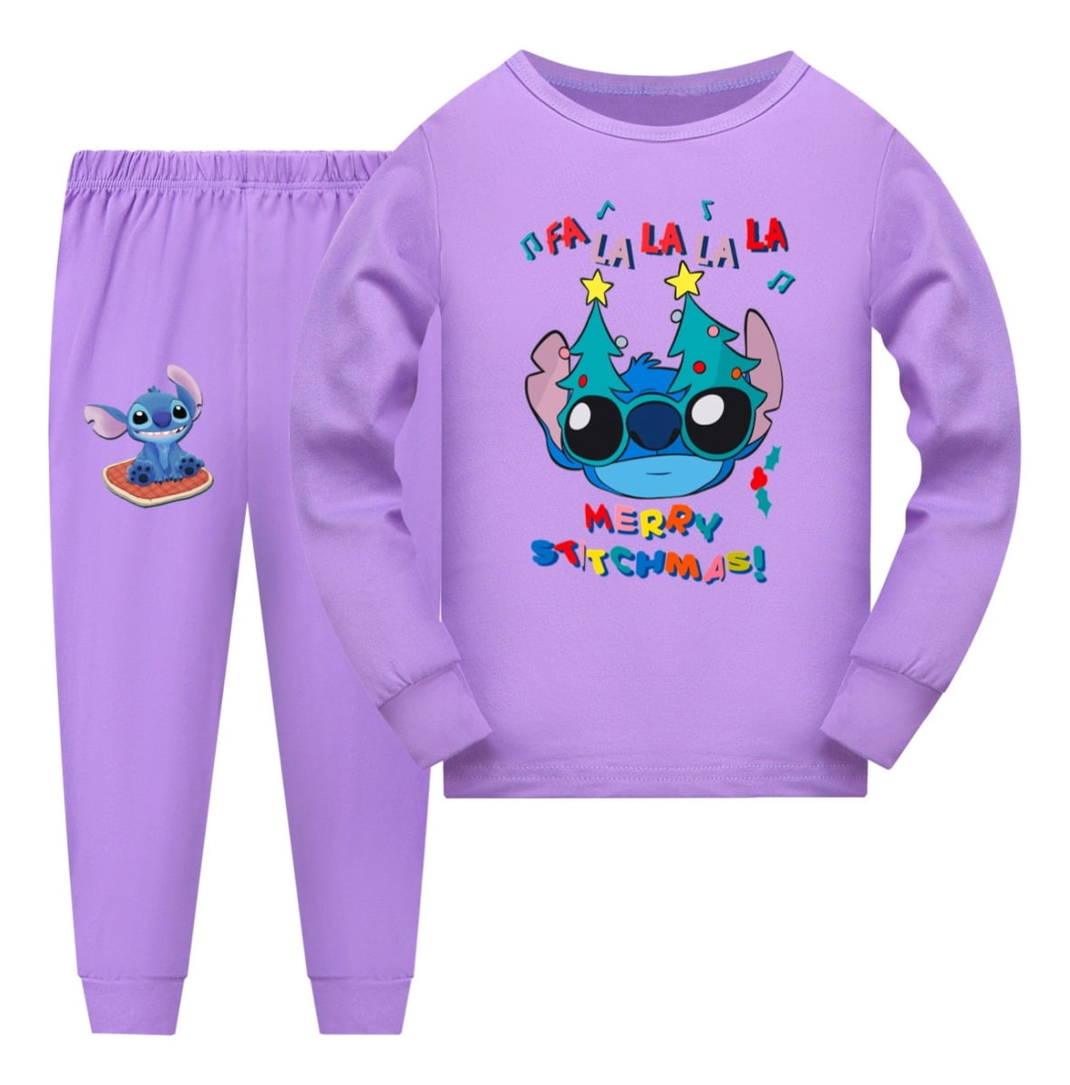 Stitch Merry Stitchmas Kids Pajamas - Long Sleeve Holiday Sleepwear for ...