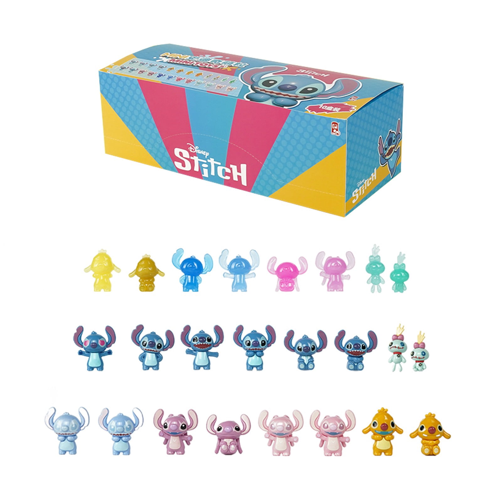 Stitch Mini Action Figure 1 Assorted Mystery Surprise Box(10Pcs), 1.42 ...