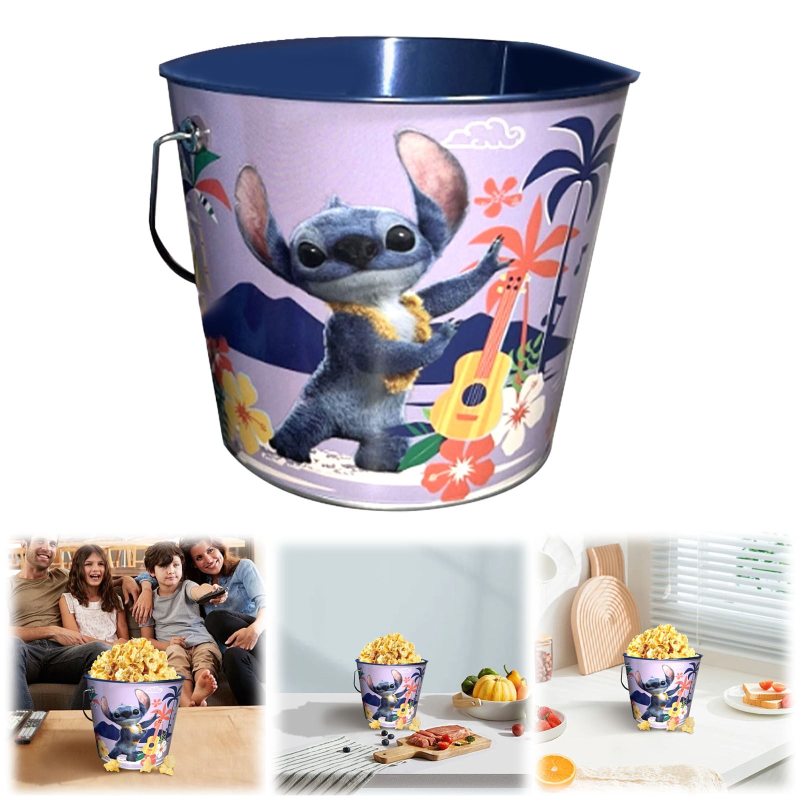 Stitch Movie Night Popcorn Bucket 6.3'' | Cute & Functional Snack ...