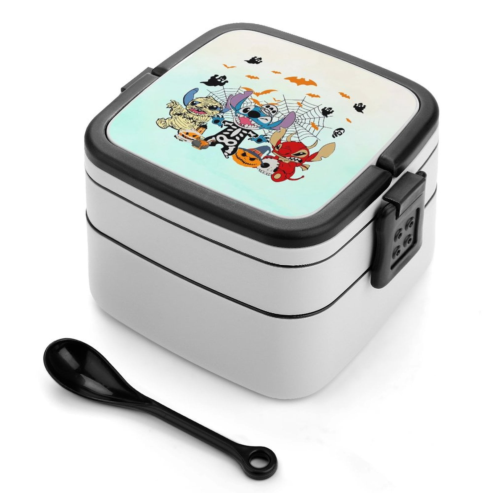 Stitch Mummy Halloween Lunch Boxes 1000 ML Double Layer Bento Box with ...