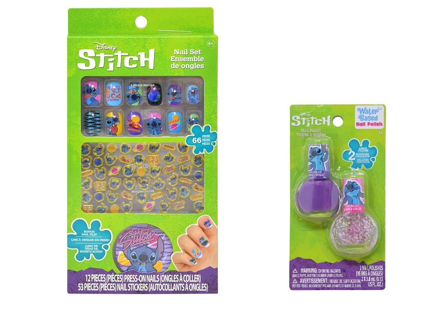Stitch Nail Art Set in Box & 2pk Nail Polish on Card - Walmart.com