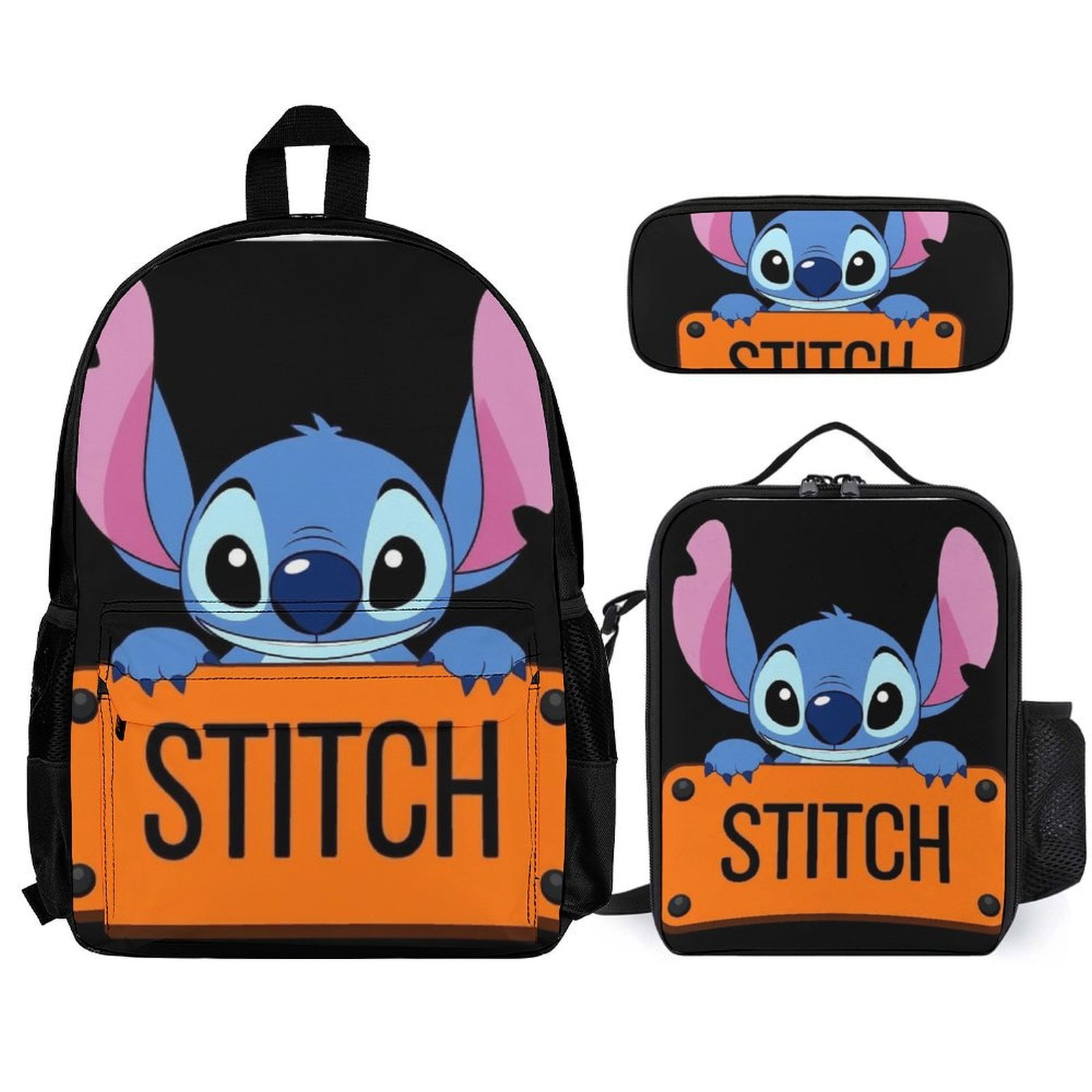 Stitch Nameplate Backpack Set Lightweight Backpack Book Bag Backpack ...