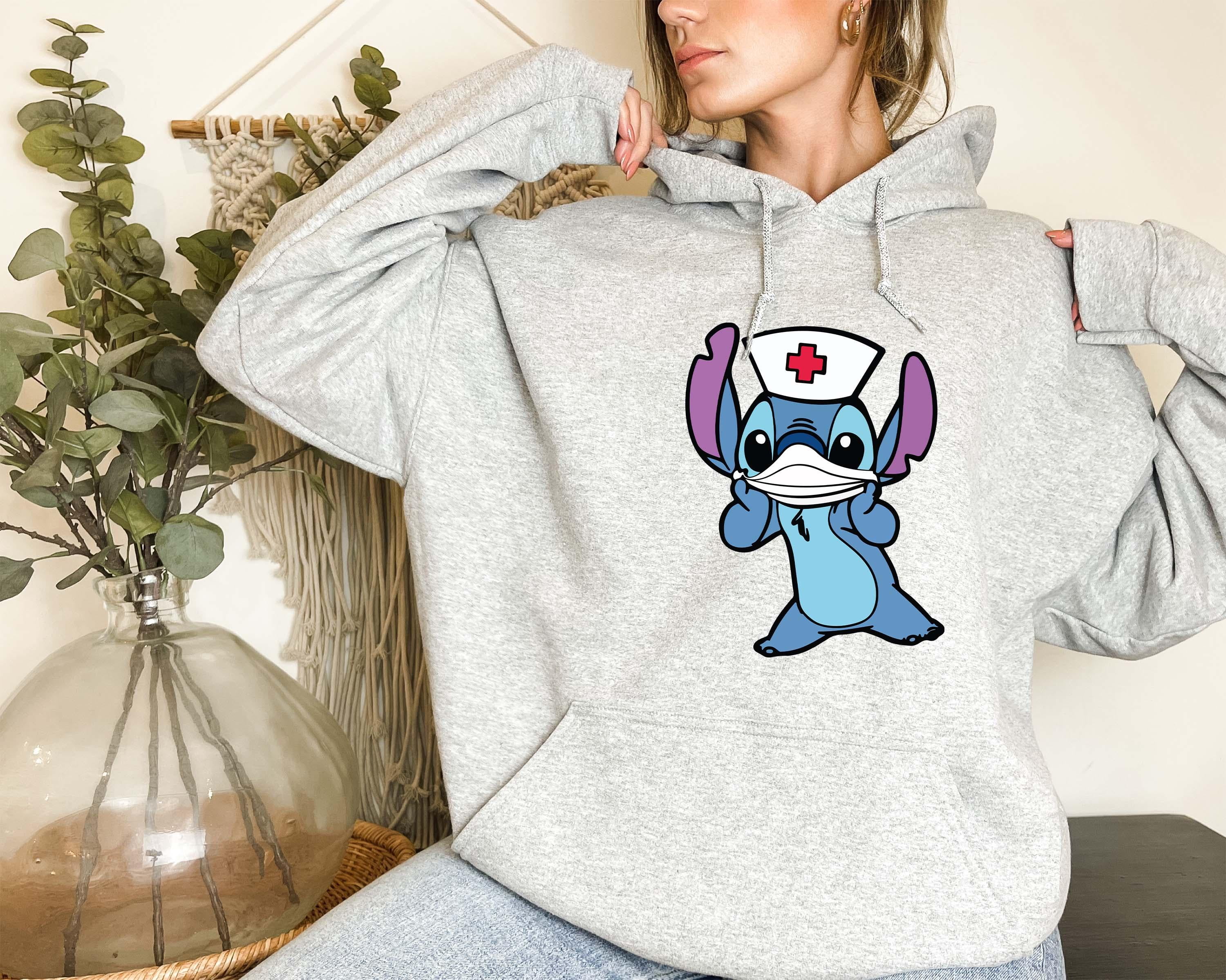 Stitch Nurse Hoodie, Disney Nurse Hoodie, Nurse Appreciation Hoodie ...