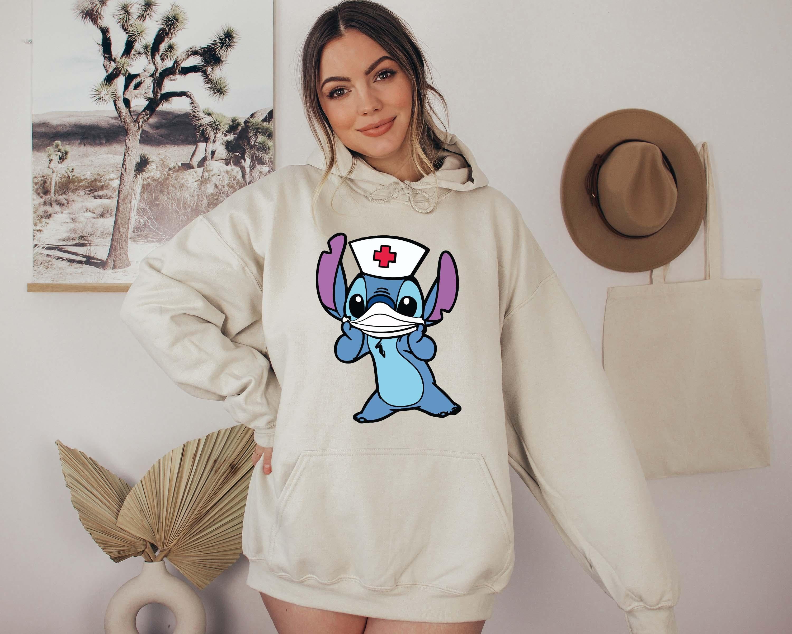 Stitch Nurse Hoodie, Disney Nurse Hoodie, Nurse Appreciation Hoodie ...
