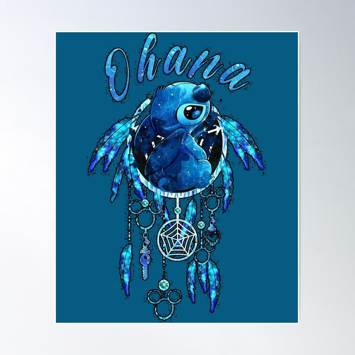 Stitch Ohana Stitch Ohana Means Family Poster Poster Wall Art, Modern ...