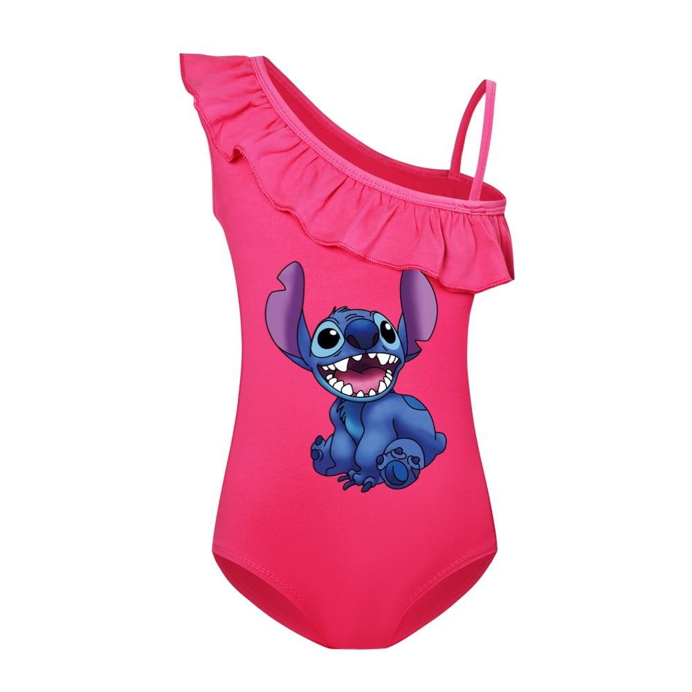 Stitch One Piece Swimsuits Girls Cartoon Skirt Bathing Suit Swimwear ...