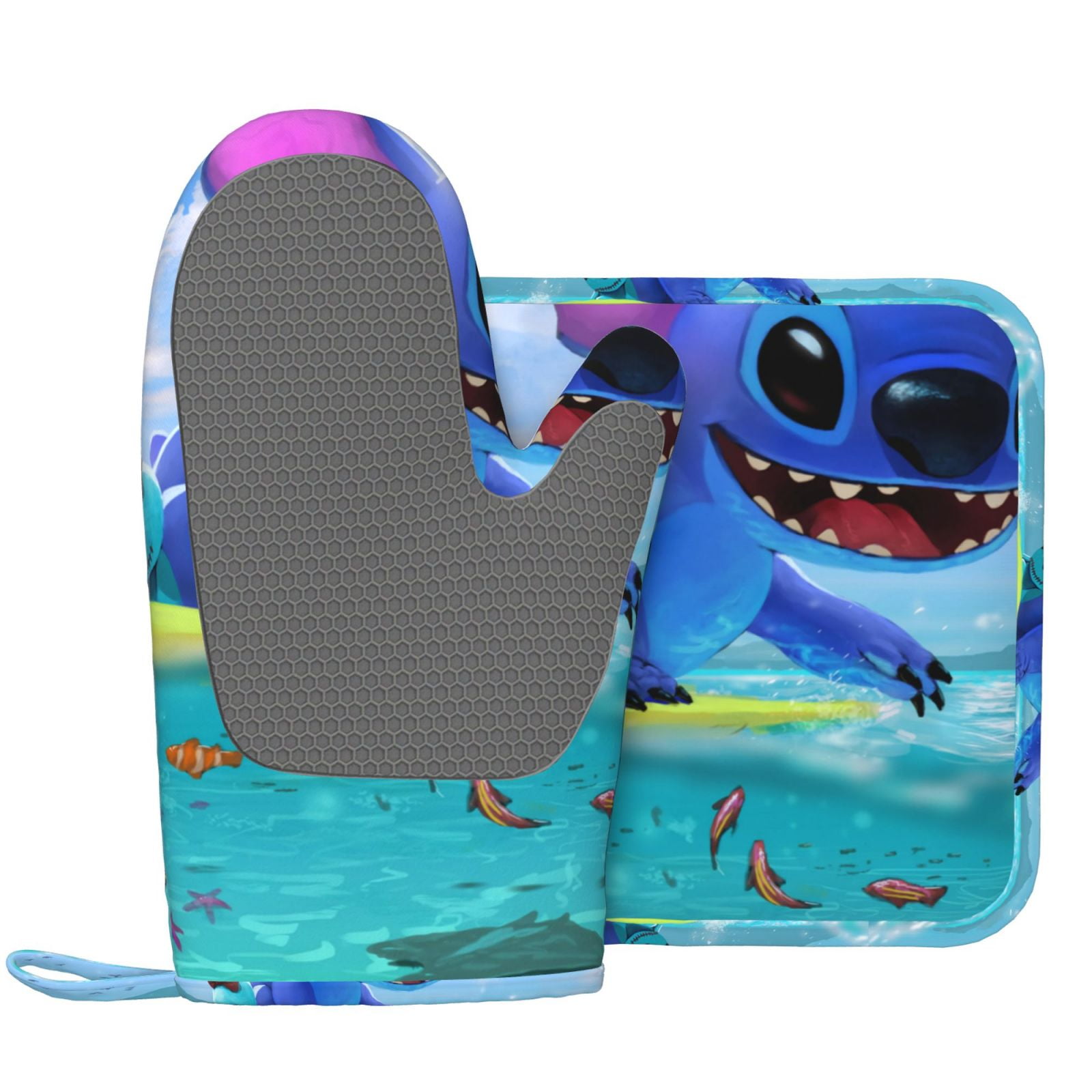 Stitch Oven Mitts And Pot Holders Sets Of 2, Kitchen Microwave Gloves ...