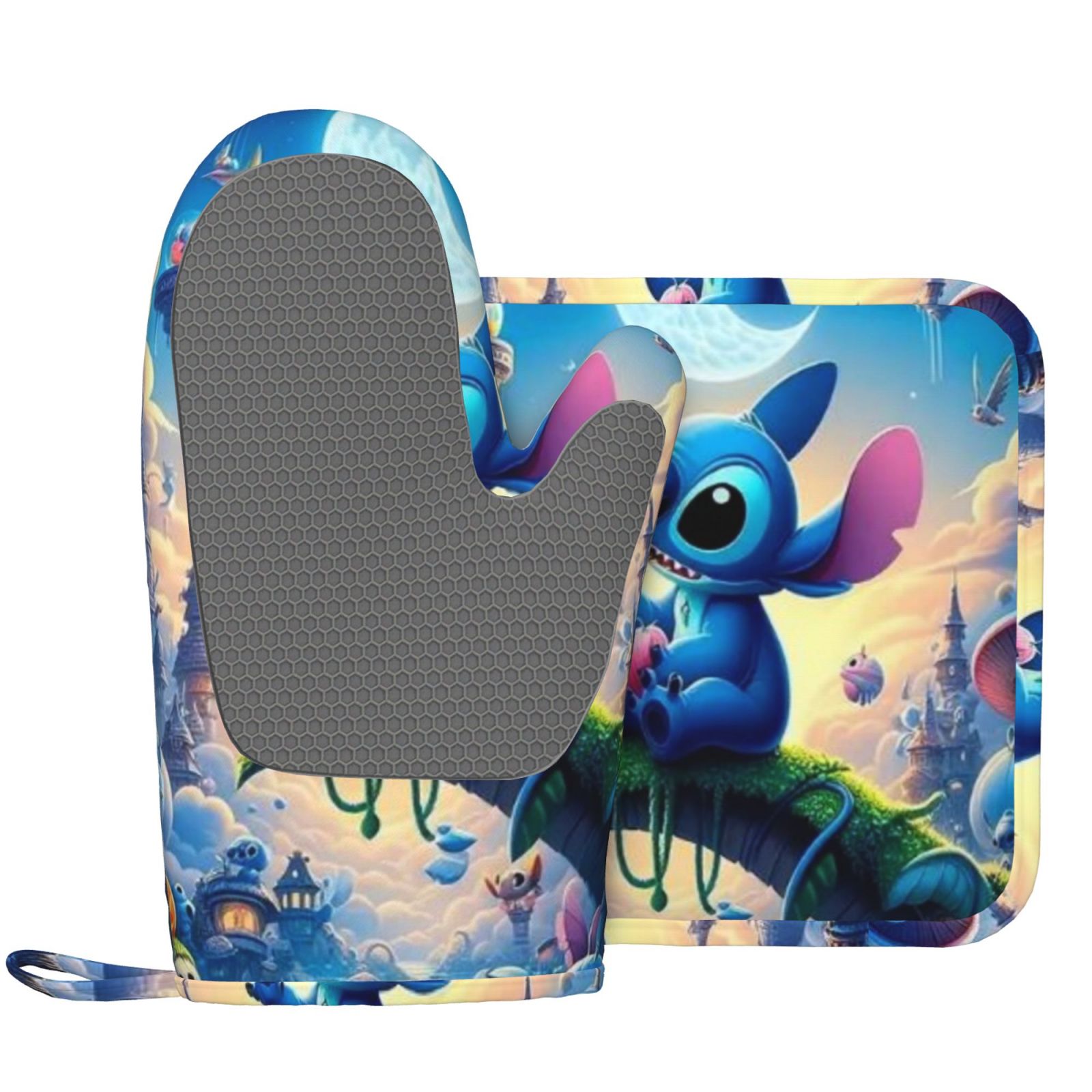 Stitch Oven Mitts And Pot Holders Sets Of 2, Kitchen Microwave Gloves ...