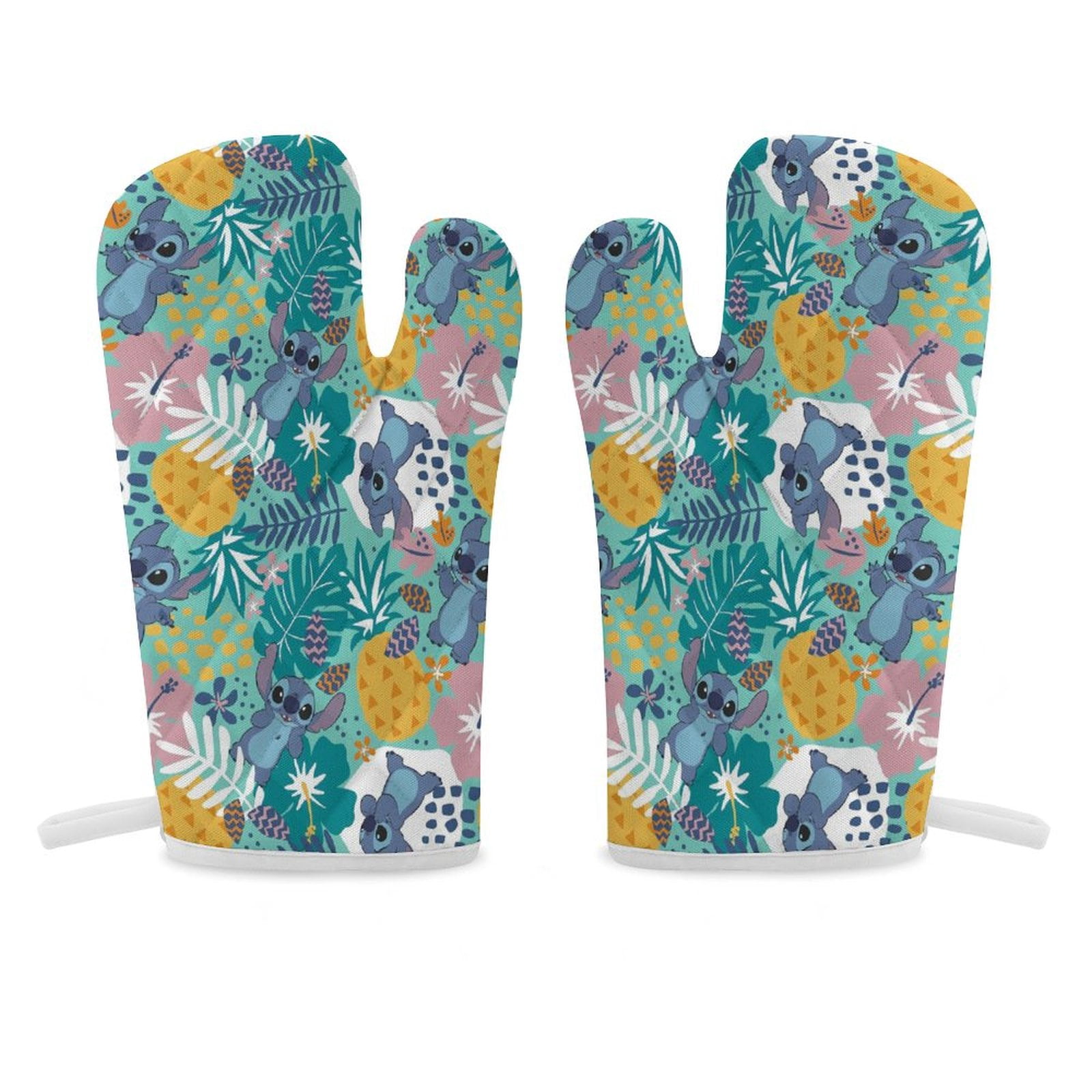Stitch Oven Mitts, Funny Oven Mitt Heat Resistant with Soft Quilted ...