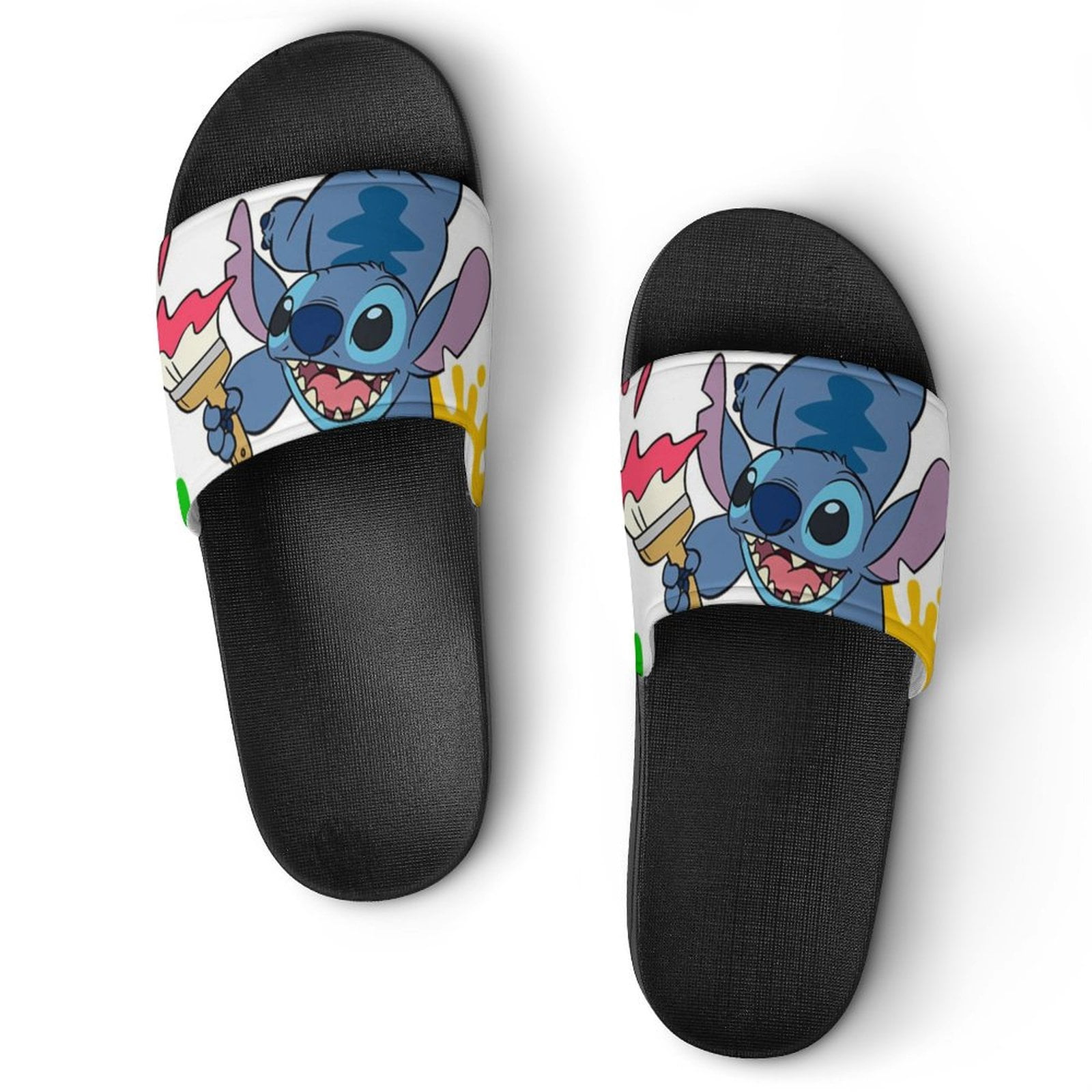 Stitch Paint Beach Sandals for Men and Women,Summer Novelty Open Toe ...