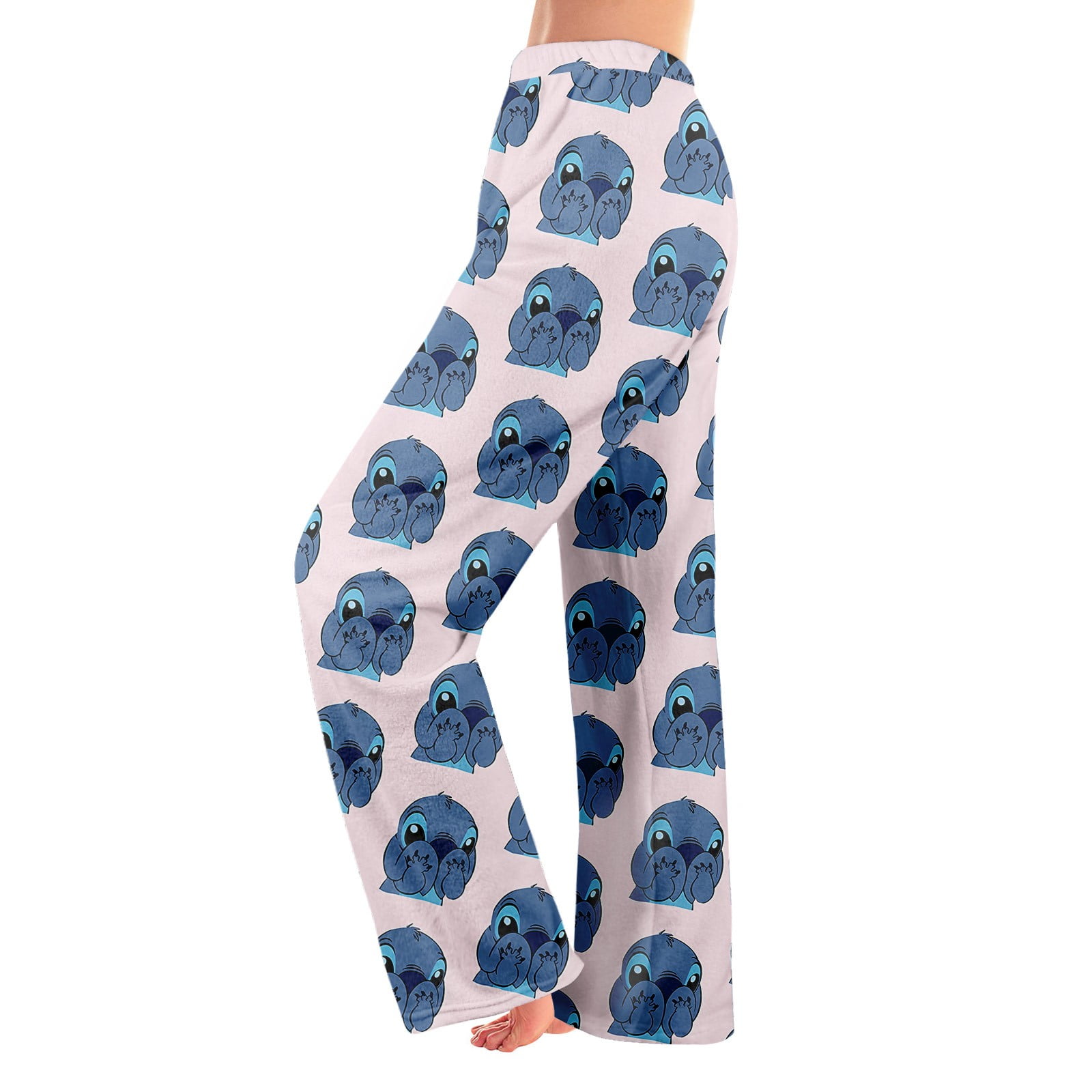 Stitch Pajama Pants Women Stitch Hibiscus Plush Fleece Pants Juniors ...