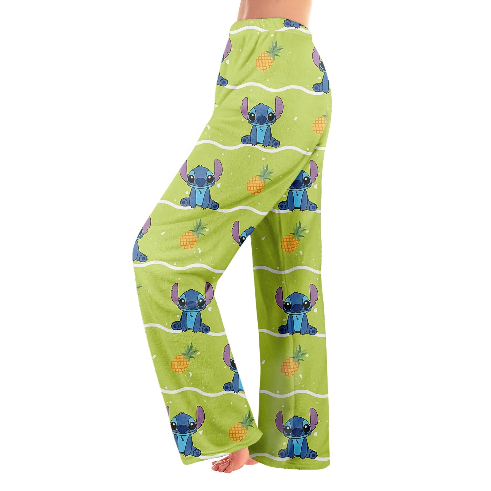Stitch Pajama Pants Women Stitch Hibiscus Plush Fleece Pants Juniors ...