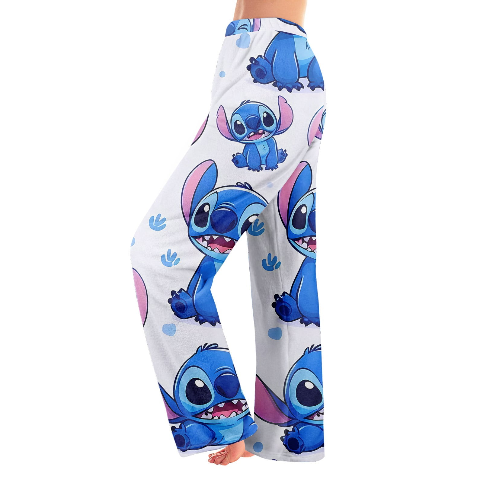 Stitch Pajama Pants Women Stitch Hibiscus Plush Fleece Pants Juniors ...