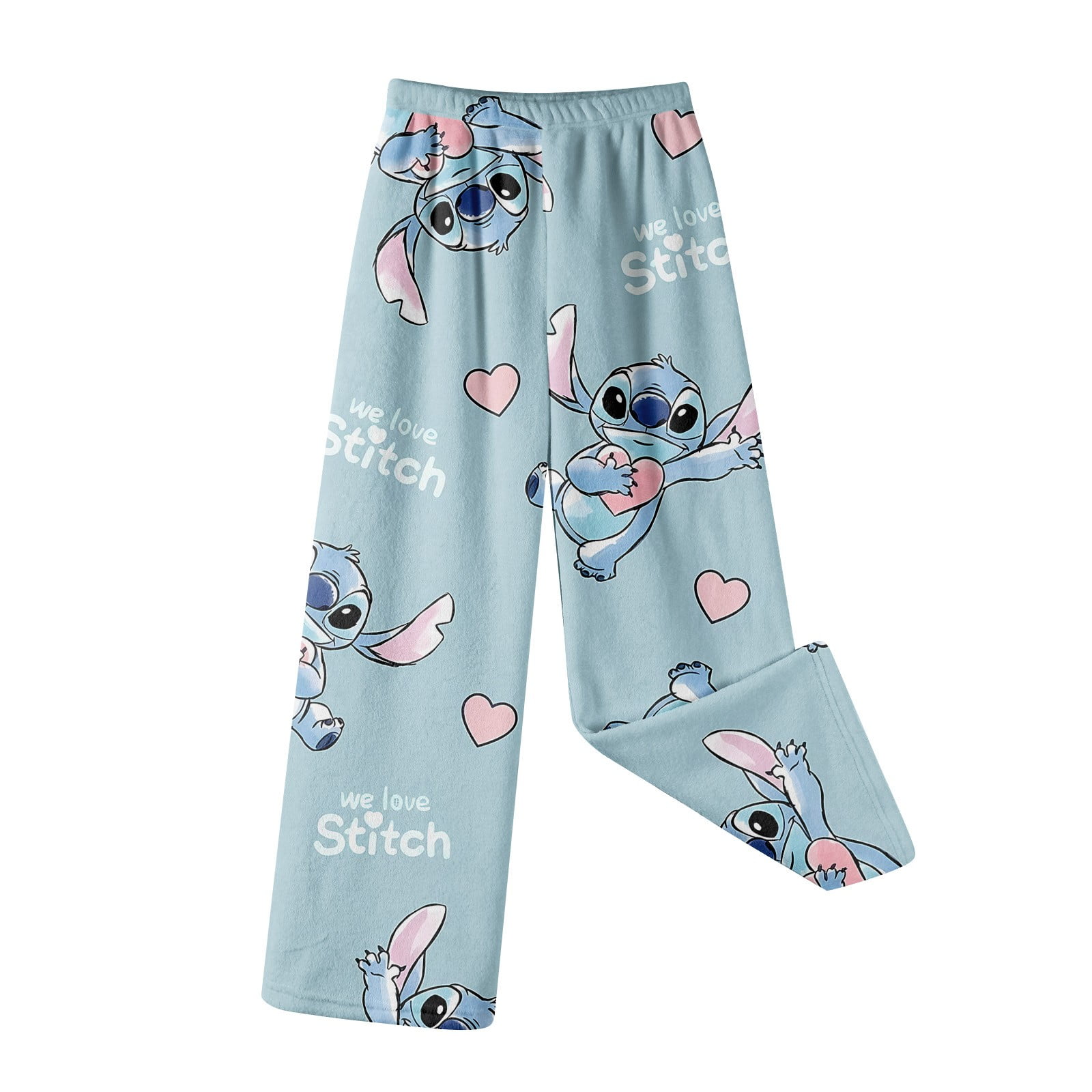 Stitch Pajama Pants Women Stitch Hibiscus Plush Fleece Pants Juniors ...