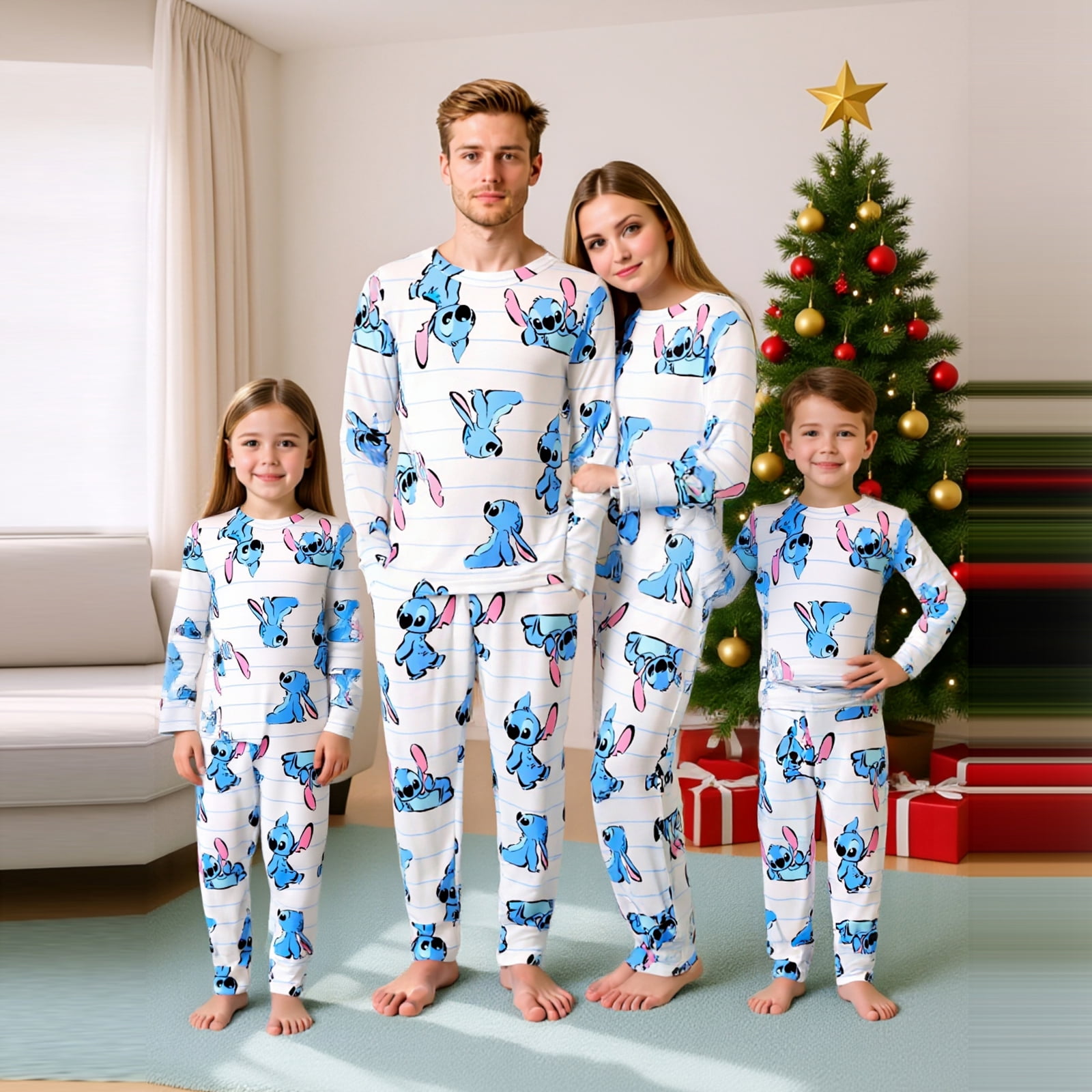 Stitch Pajamas for Women Set,Matching Sibling Outfits Brother Sister ...