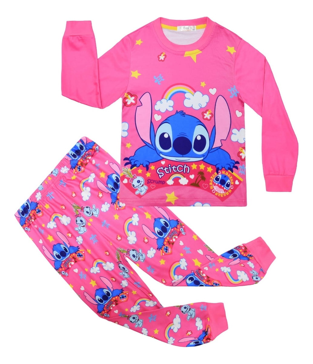Stitch Pajamas for Kids Girls Boys Sleepwear Tops Pants PJs Nightwear ...