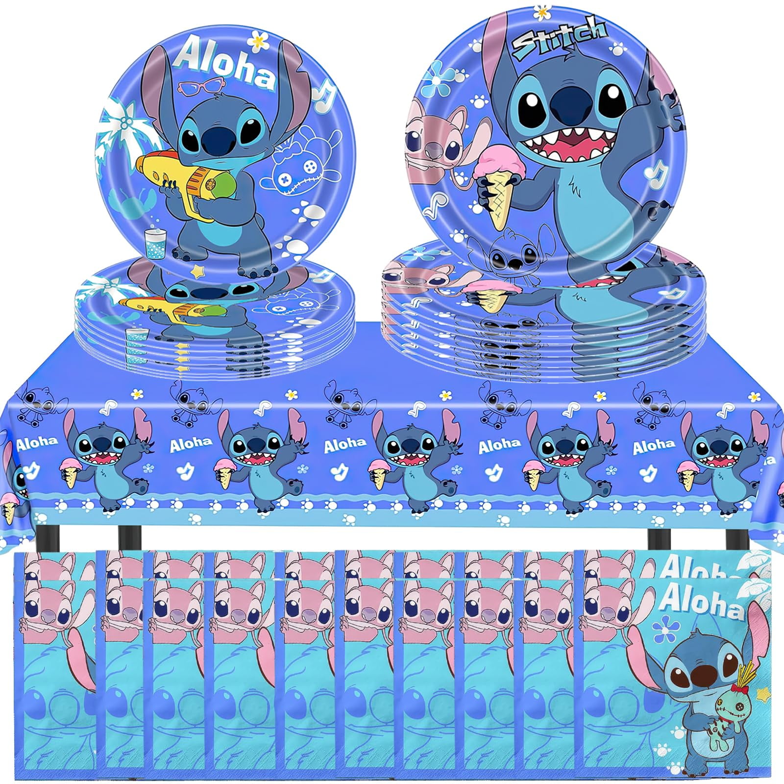 Stitch Party CM31 Supplies Plates With Napkins, Tablecover, Napkins for ...