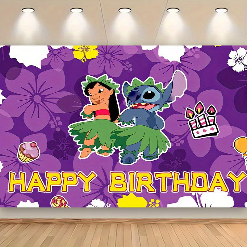 Stitch Party Decorations Happy Birthday Party Banner Stitch Party ...