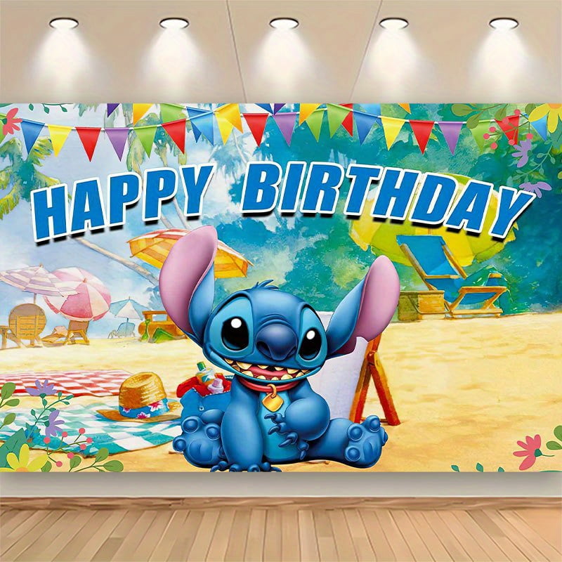 Stitch Party Decorations Happy Birthday Party Banner Stitch Party ...