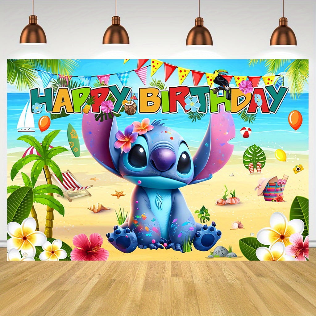 Stitch Party Decorations Happy Birthday Party Banner Stitch Party ...