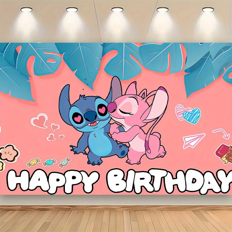 Stitch Party Decorations Happy Birthday Party Banner Stitch Party ...