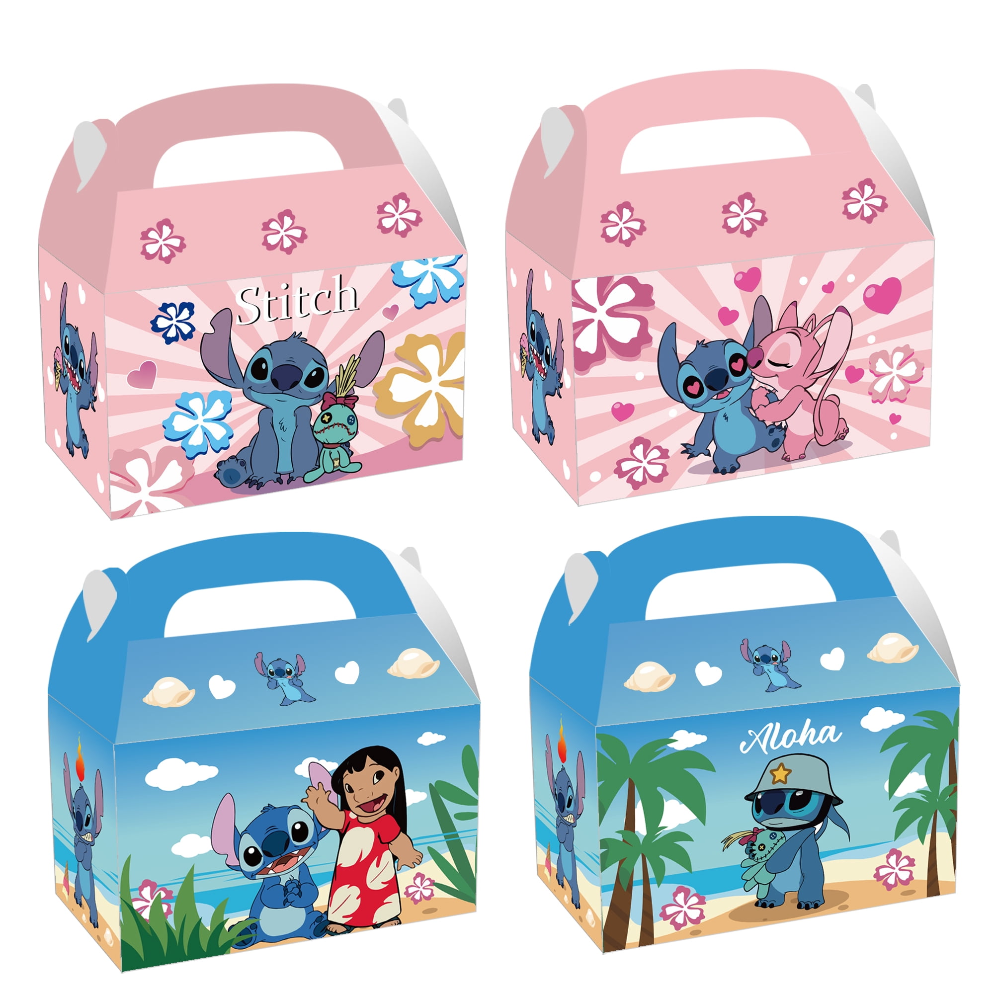 Stitch Party Favor Boxes – 12pcs Kraft Paper Candy Boxes, Goodie Gift ...