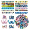 Stitch Themed Party Decorations Set: Slap Bracelets, Stickers, Photo ...