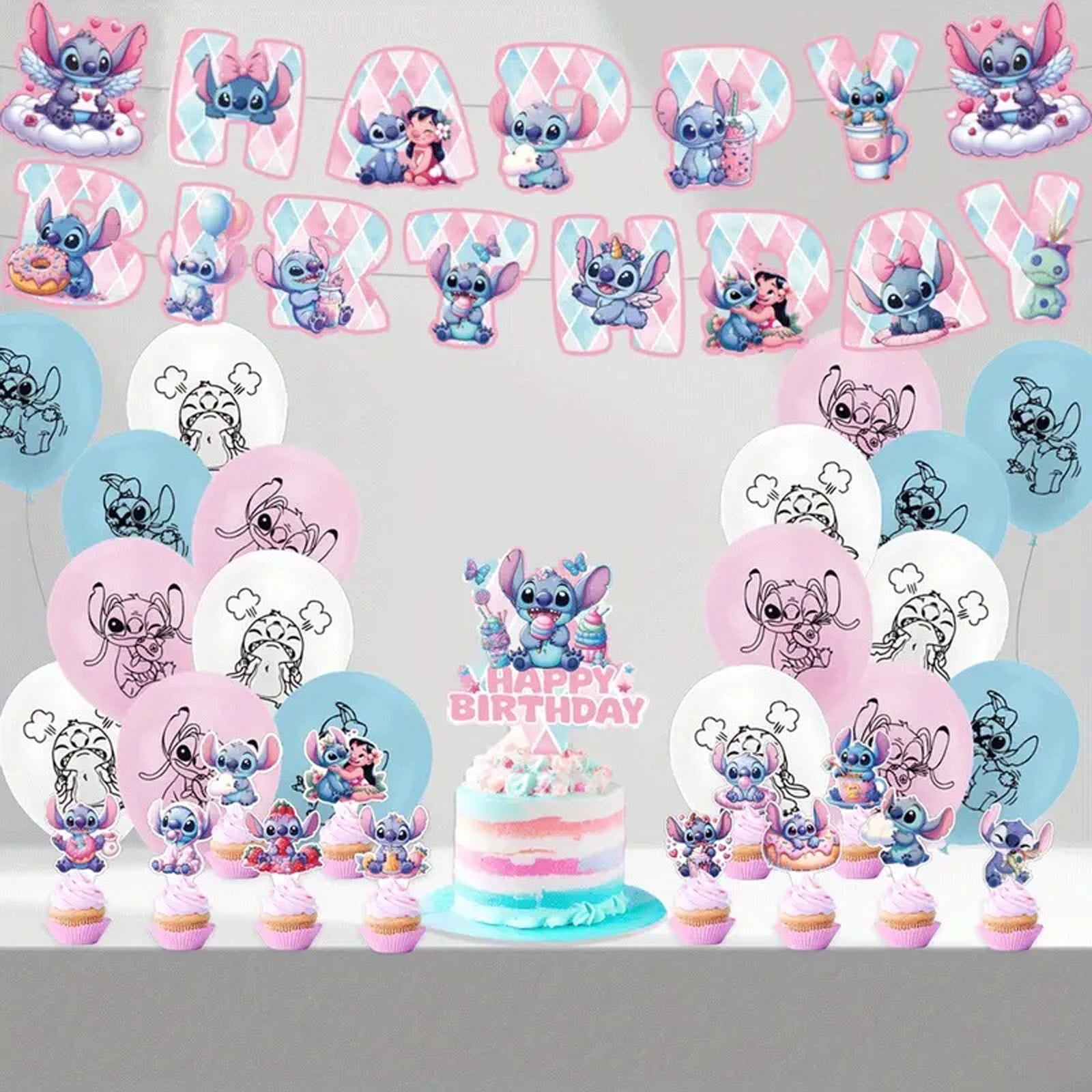 Stitch Party Supplies Stitch Birthday Decorations Stitch and Angel ...
