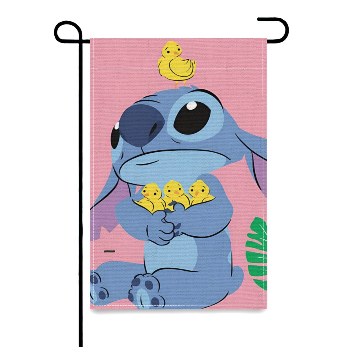 Stitch Personalized Garden Flag Custom Double Sided Imitation Cotton ...