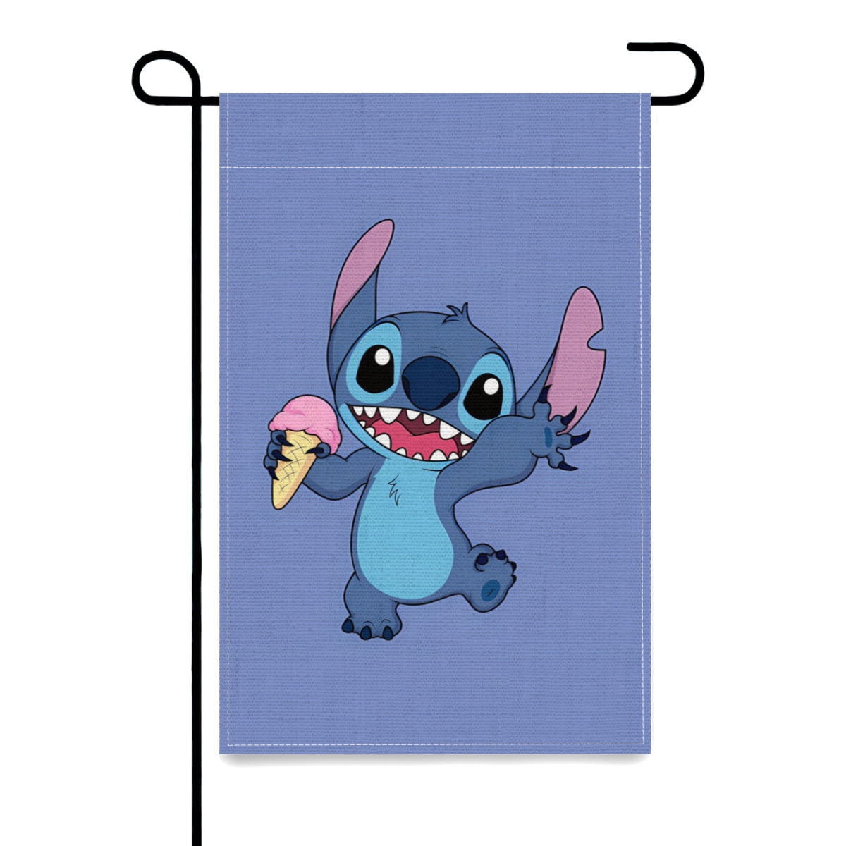 Stitch Personalized Garden Flag Custom Double Sided Imitation Cotton ...