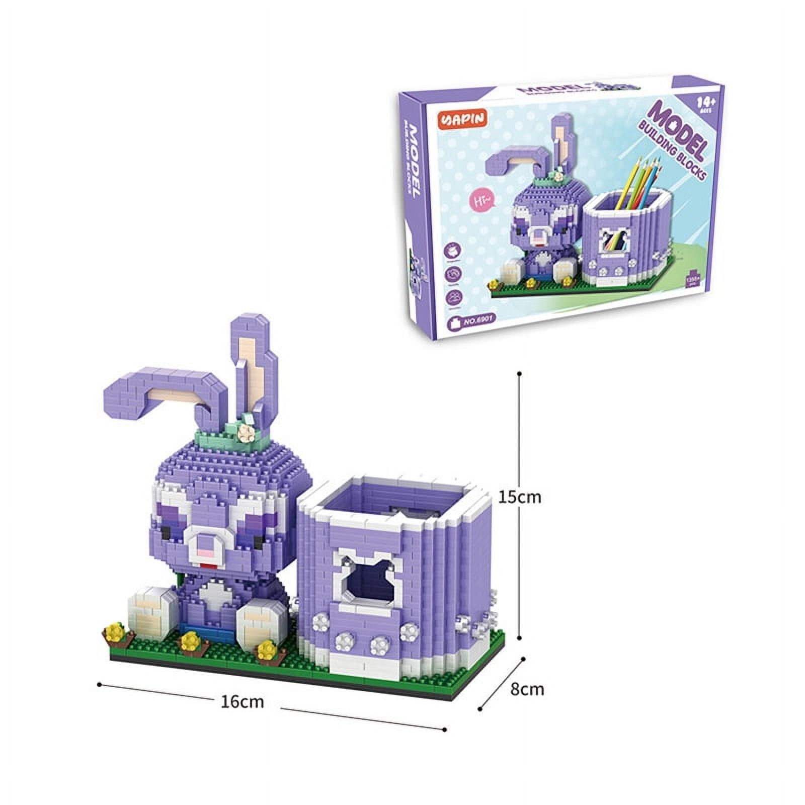 Stitch Pikachu Creative Building Blocks Pen Holder Series DIY Mini ...