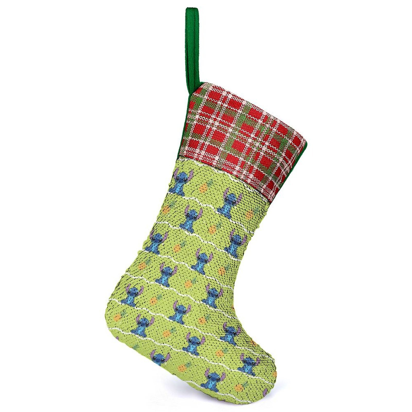 Stitch Pineapple Large Sequin Christmas Stockings Fireplace Tree ...
