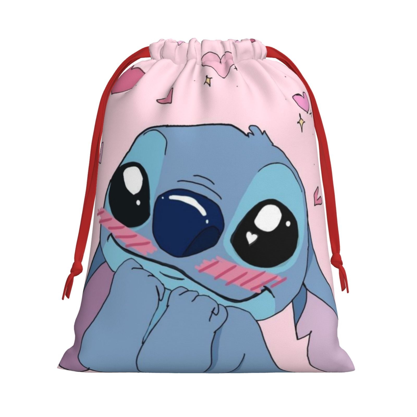 Stitch Pink Drawstring Bag For Kids Adults Gifts Drawstring Backpacks ...