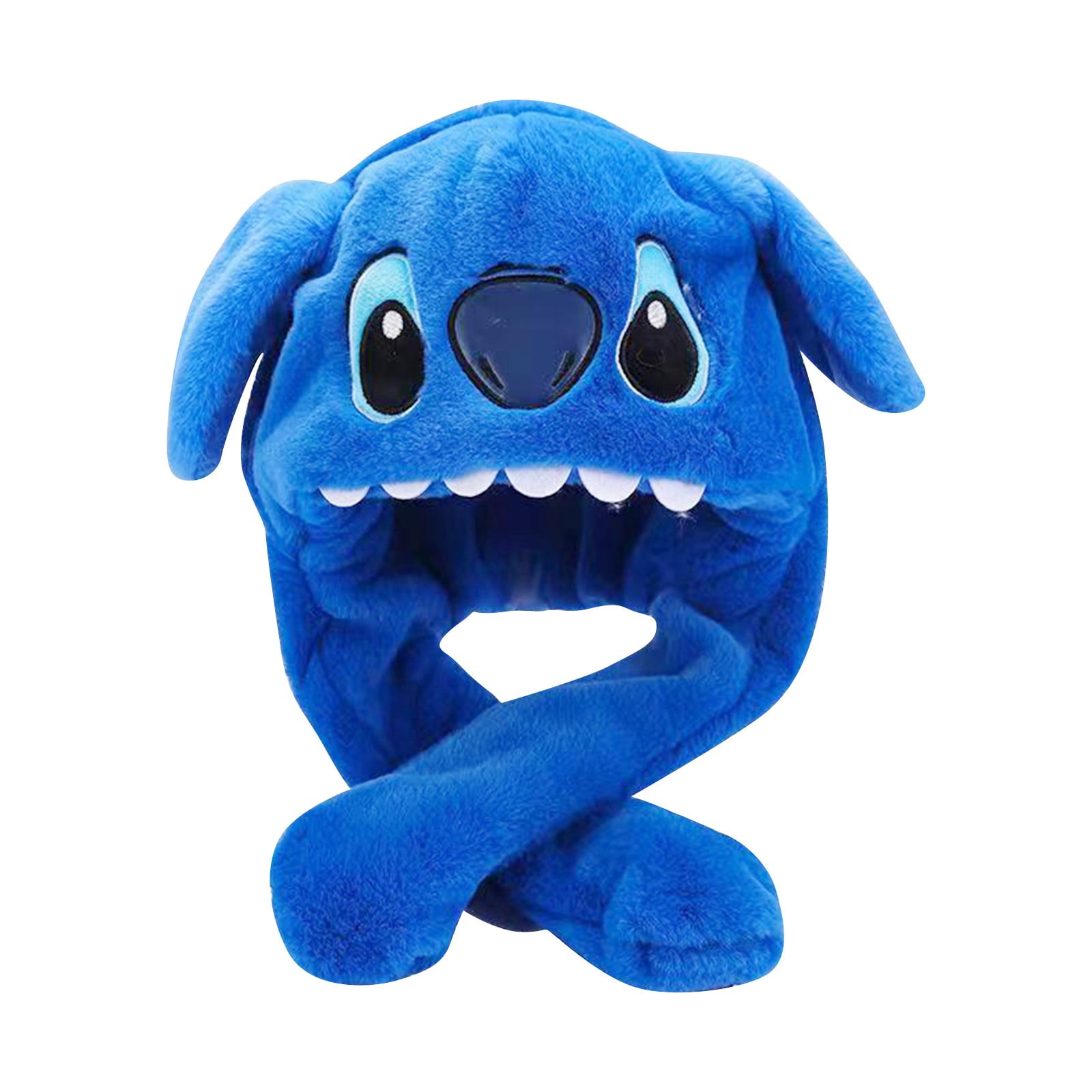 Stitch Plush Hat with Jumping Ears, Cute Cartoon Styling Cap, Soft ...