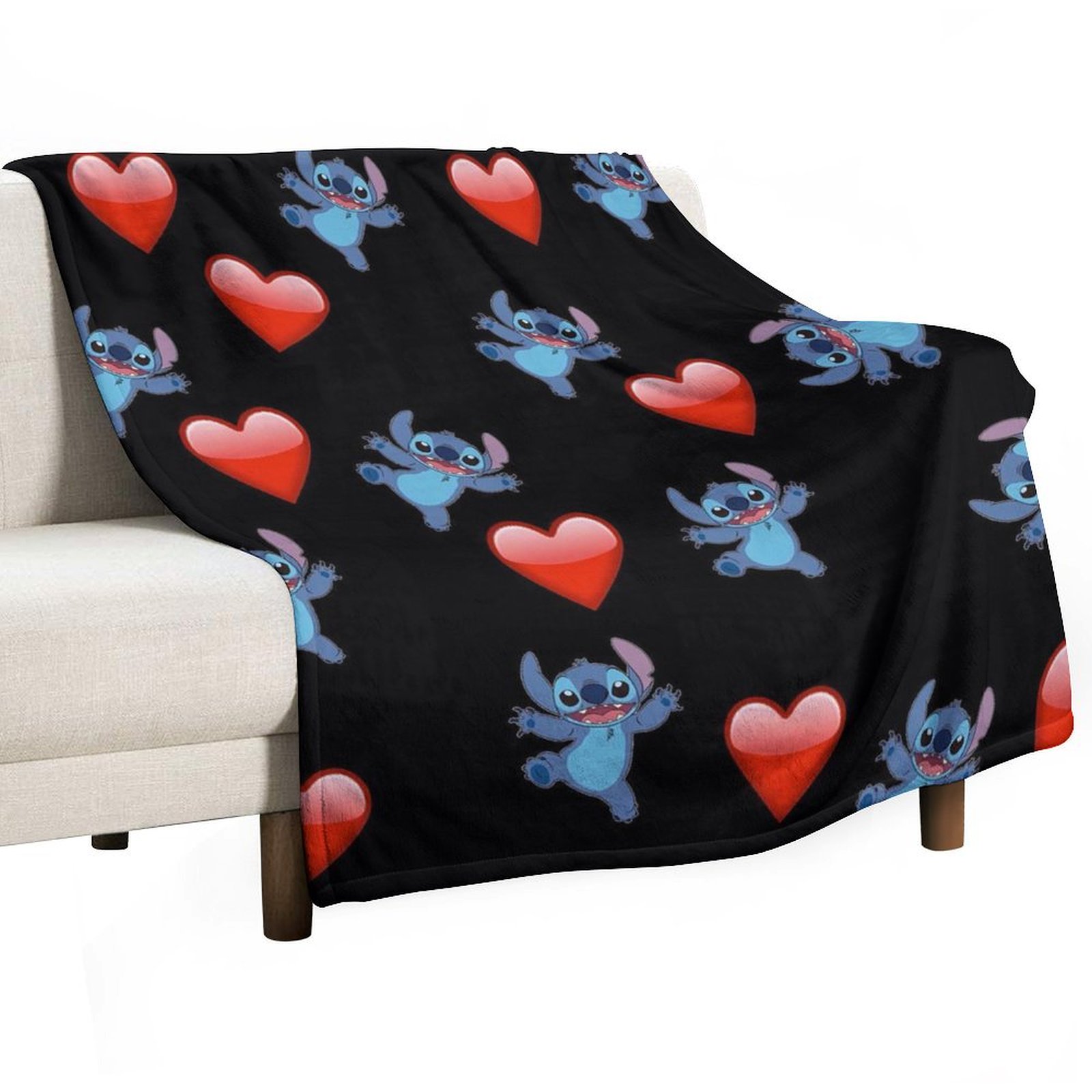 Stitch Plush Throw Blanket - Measures 50"x60" - Kids Super Soft Fleece ...