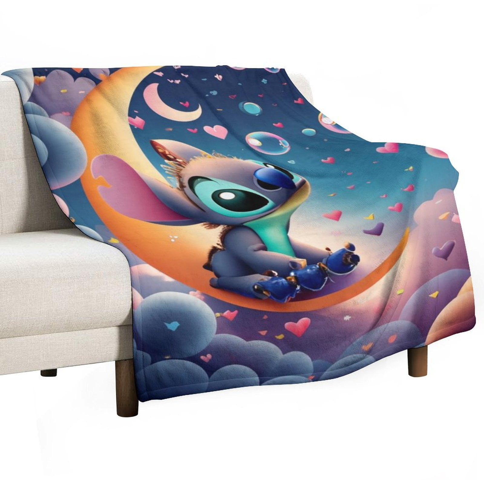 Stitch Plush Throw Blanket - Measures 60"x80" - Kids Super Soft Fleece ...
