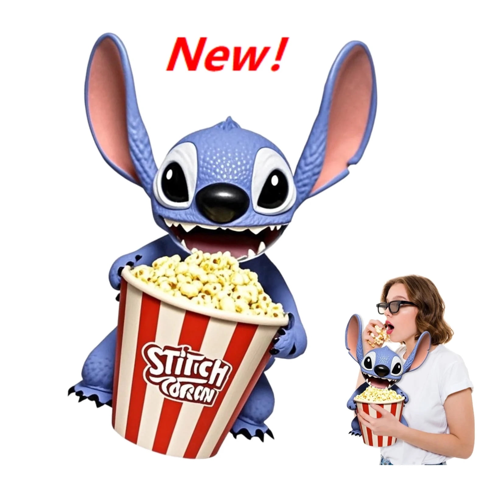 Stitch Popcorn Bucket 2025 Movie Edition, Stitch Limited Collectible ...