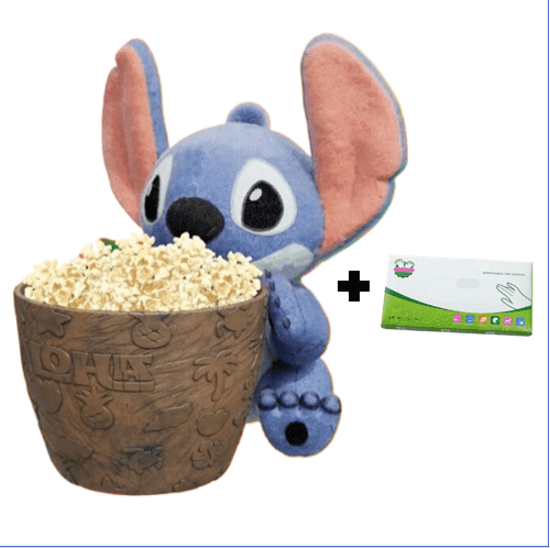 Stitch Popcorn Bucket For 2025 Animated Movie Fans, Cute Plastic ...