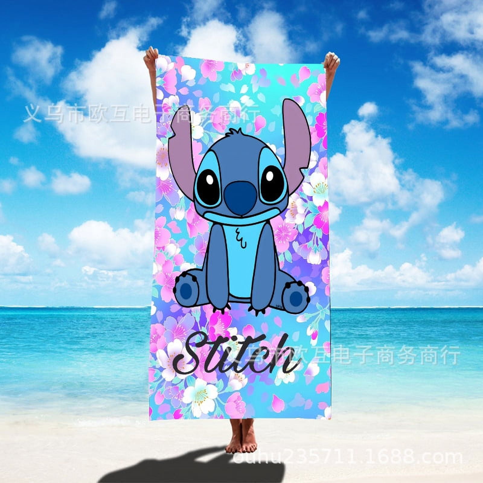 Stitch Print Beach Towel, Children's and Adults' Swimming Towel ...